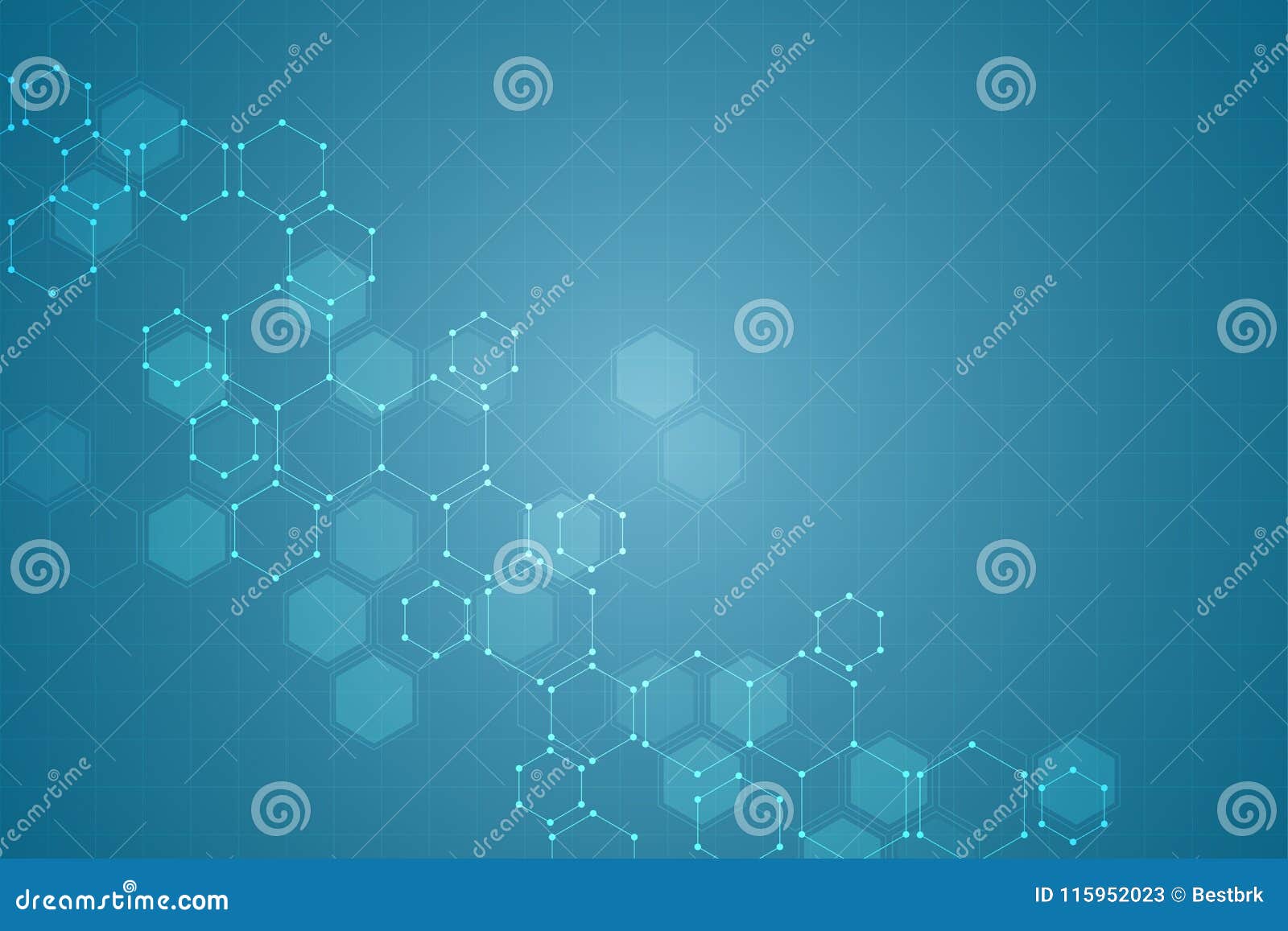 Science Background with Hexagons Design. Geometric Abstract Background ...