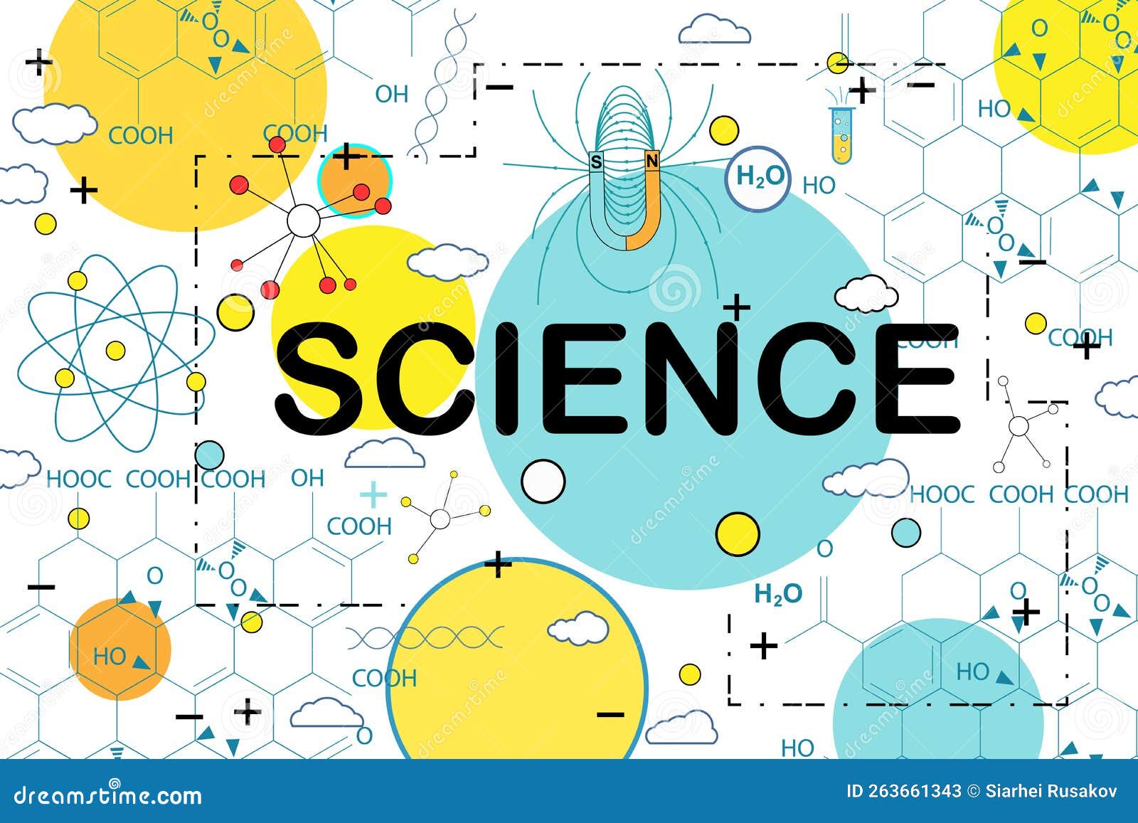 Science Background. Linear Dna Concept STEM Line Vector Design Website ...