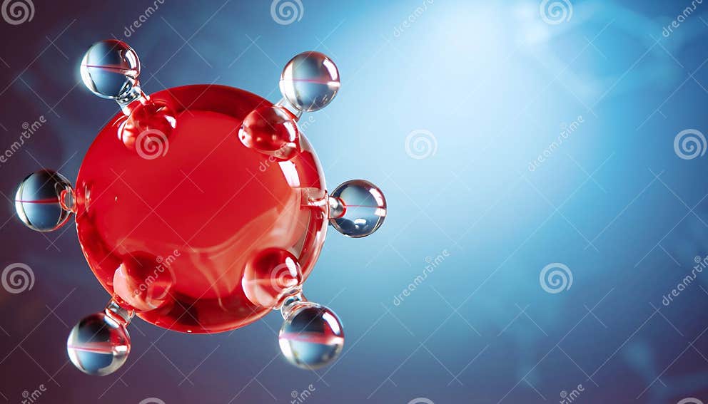 Science Background with Molecul? and Atom Model. Abstract Molecular Structure Stock Illustration ...