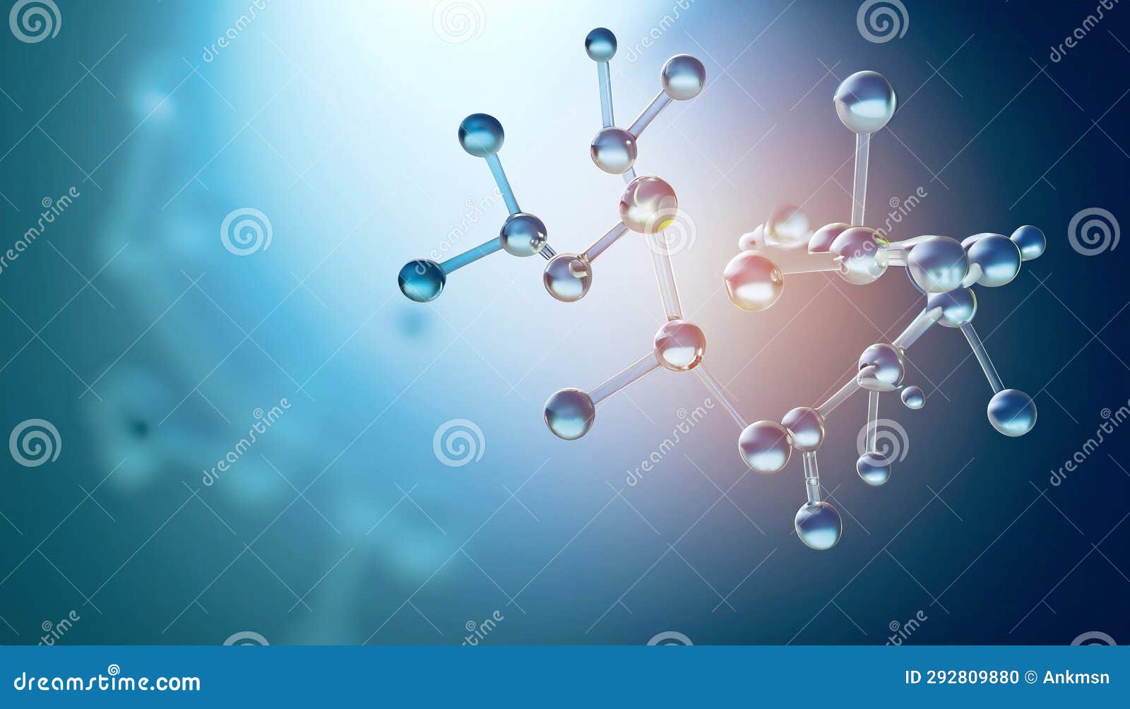 Science Background with Molecula and Atom Model. Abstract Molecular ...