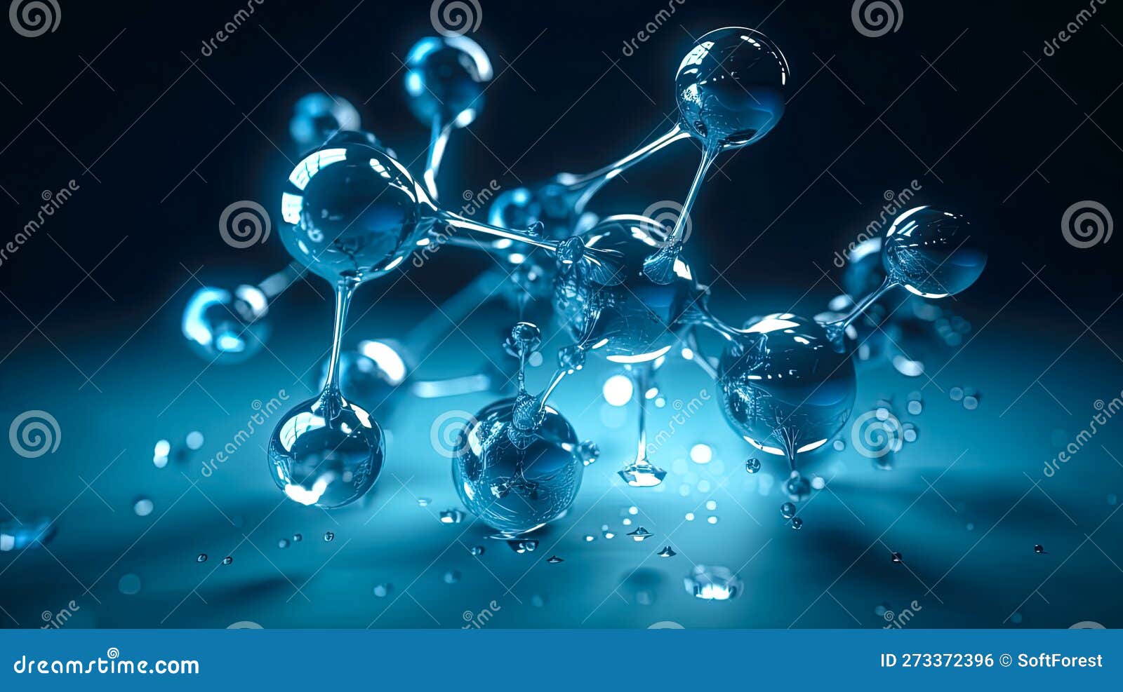 Science Background with Molecule or Atom, Abstract Structure for ...