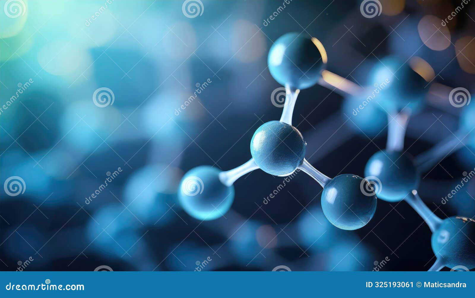 Background with Molecule or Atom. Generated with AI Stock Illustration ...
