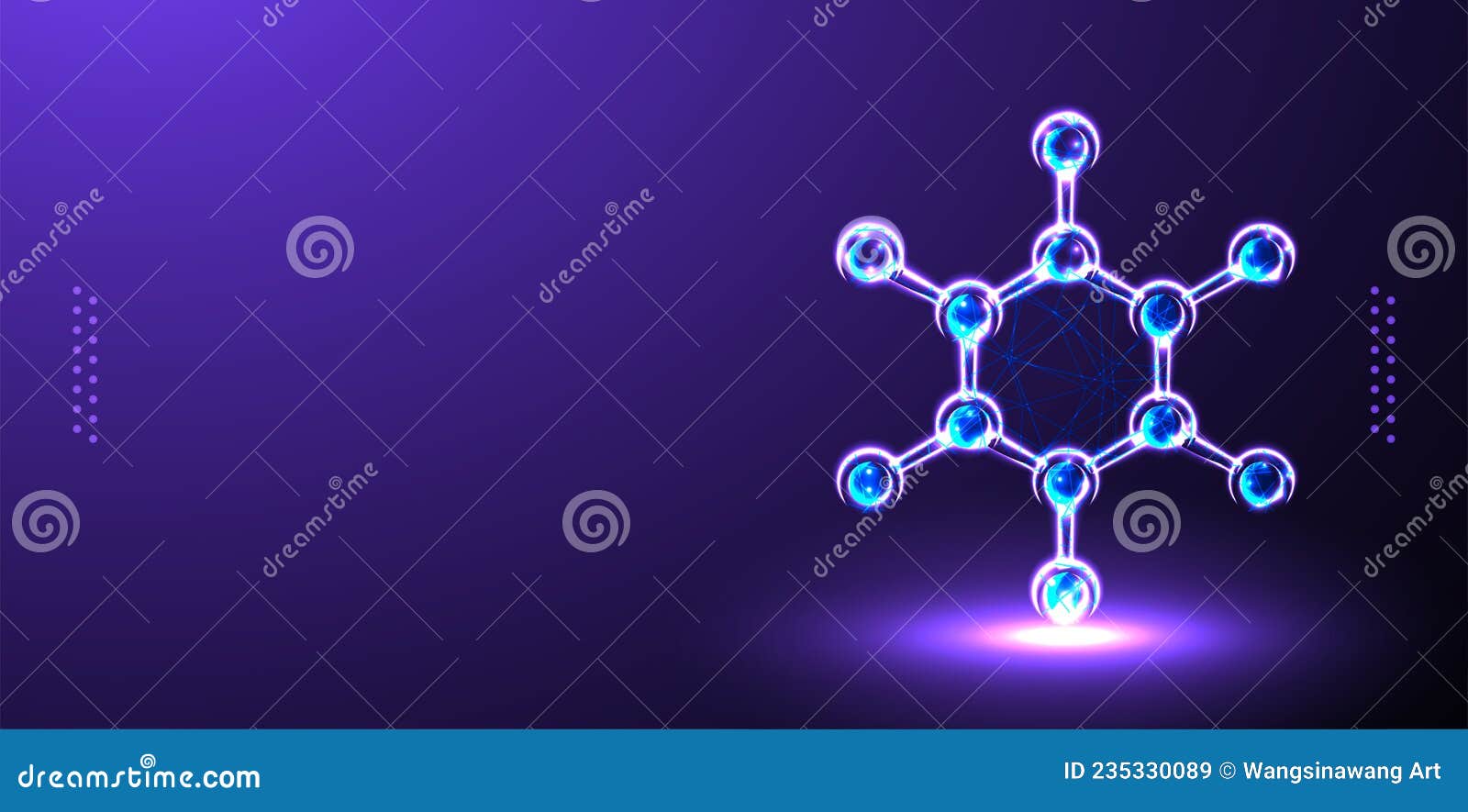 Science Background with Molecule or Atom, Medical Background Low Poly ...