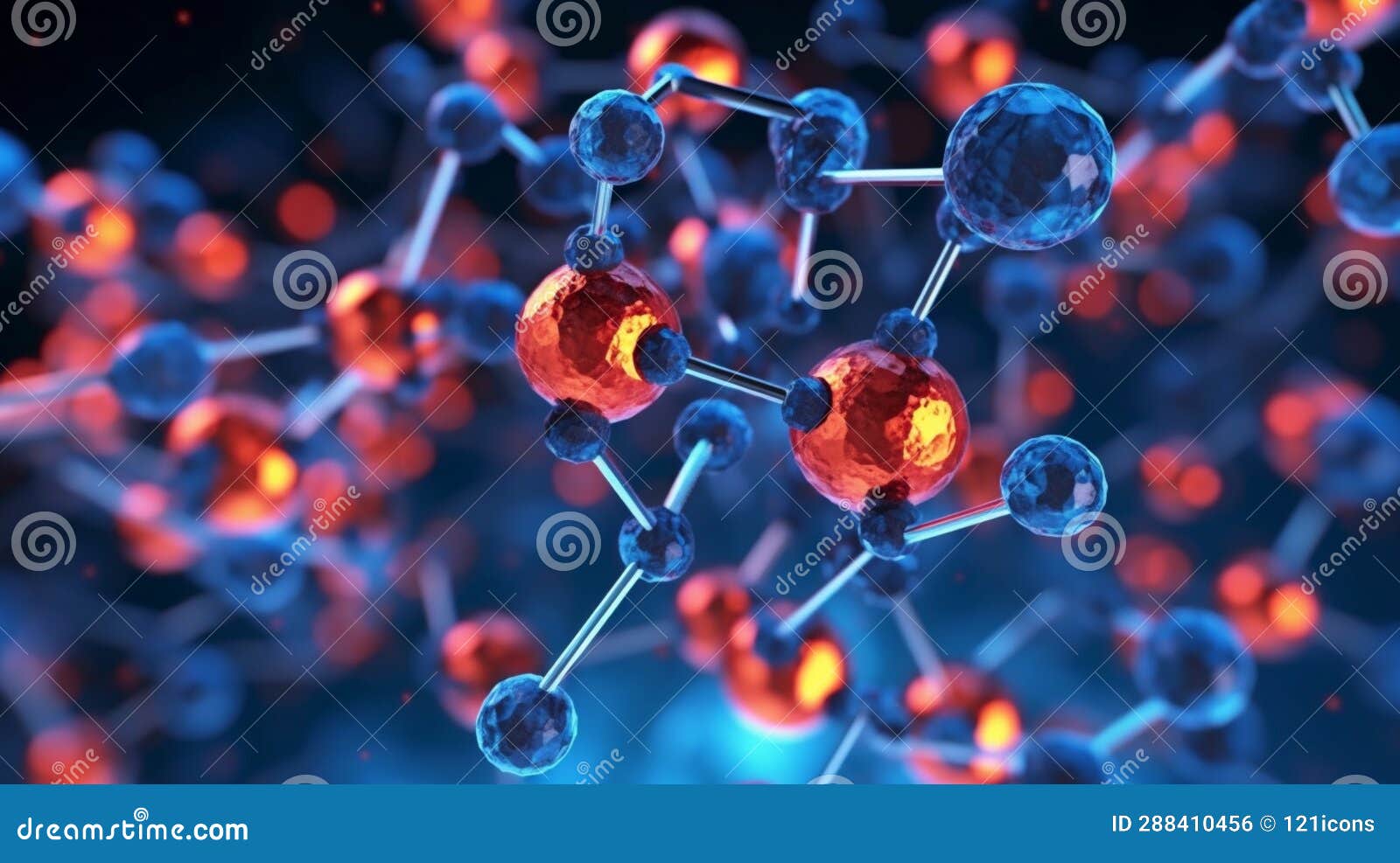 Science Background Molecule and Atom Model. Generative AI Stock ...