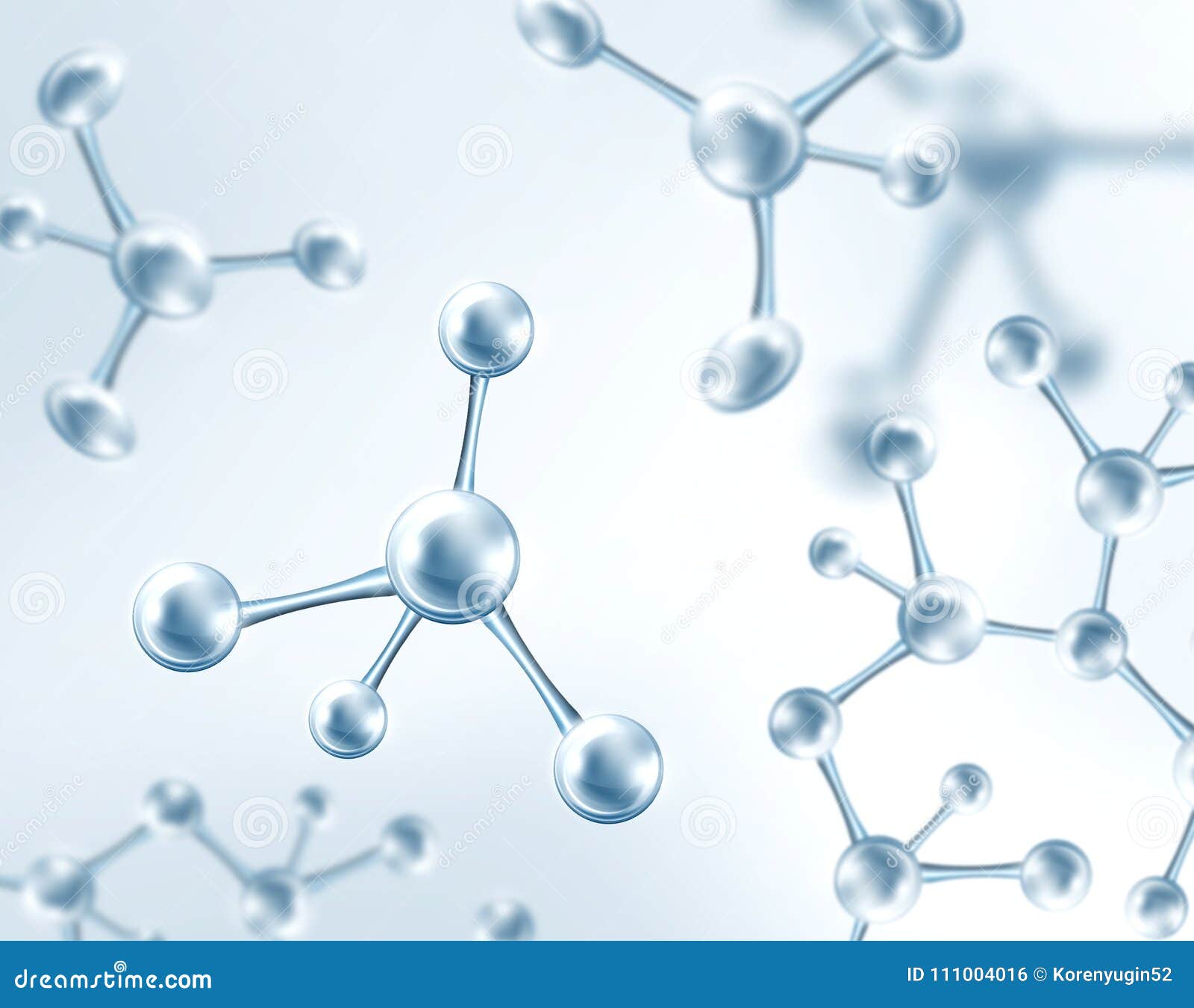 Science Background with Molecules on Light Blue Stock Illustration ...