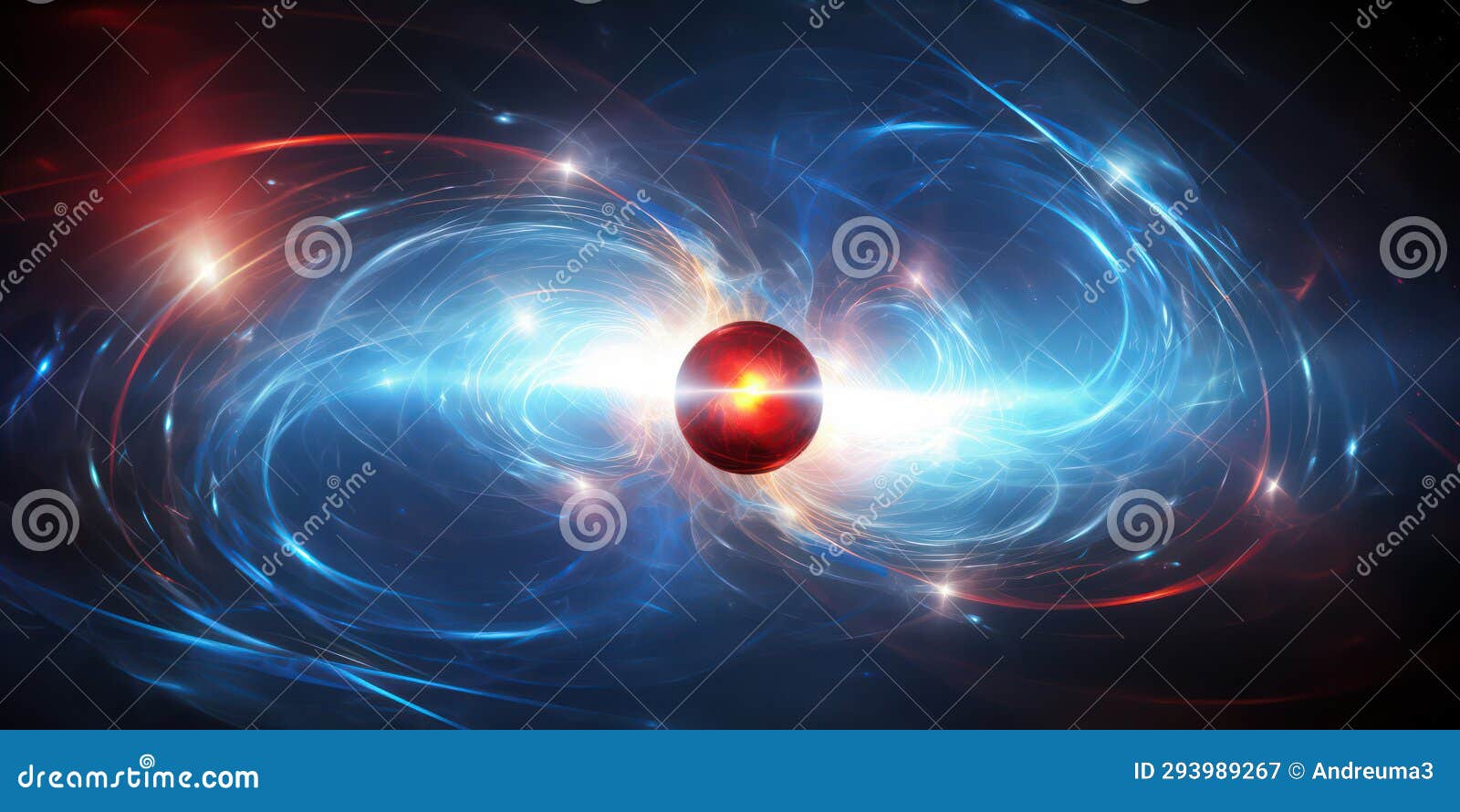 Science Background with Particles and Waves Stock Image - Image of ...