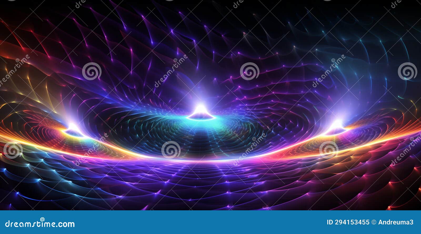 Science Background with Particles and Waves Stock Image - Image of atom ...