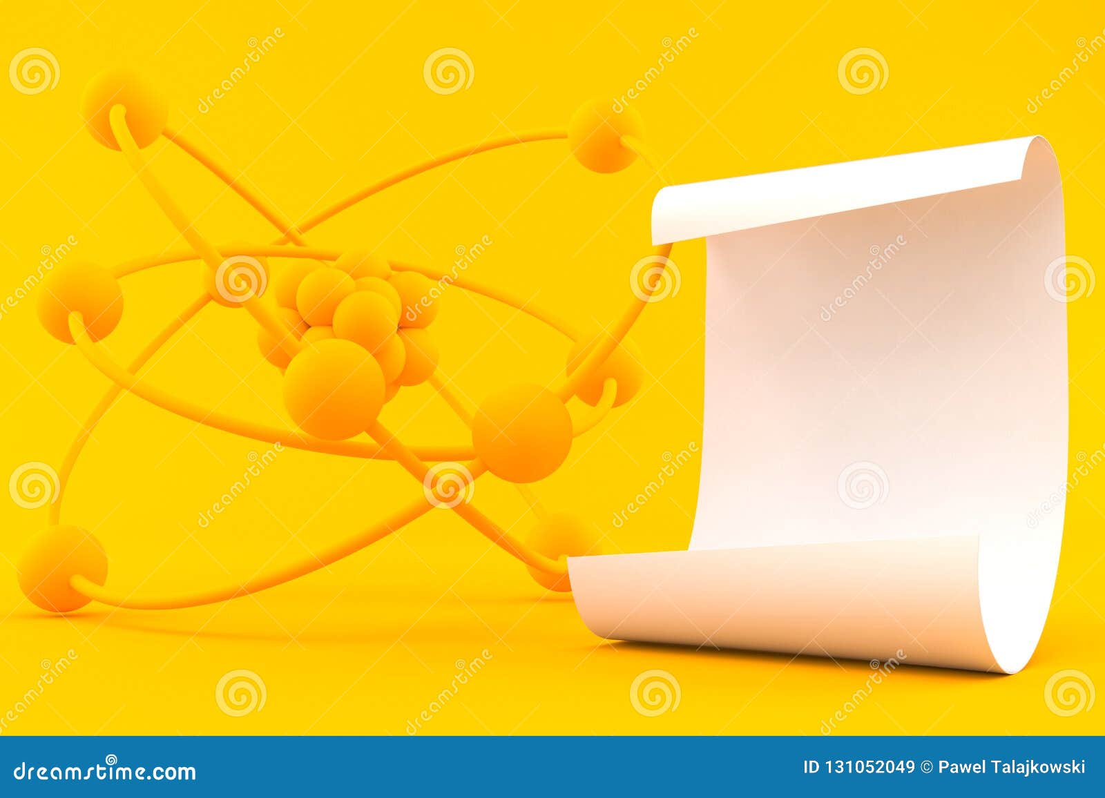 Science Background with Sheet of Paper Stock Illustration ...