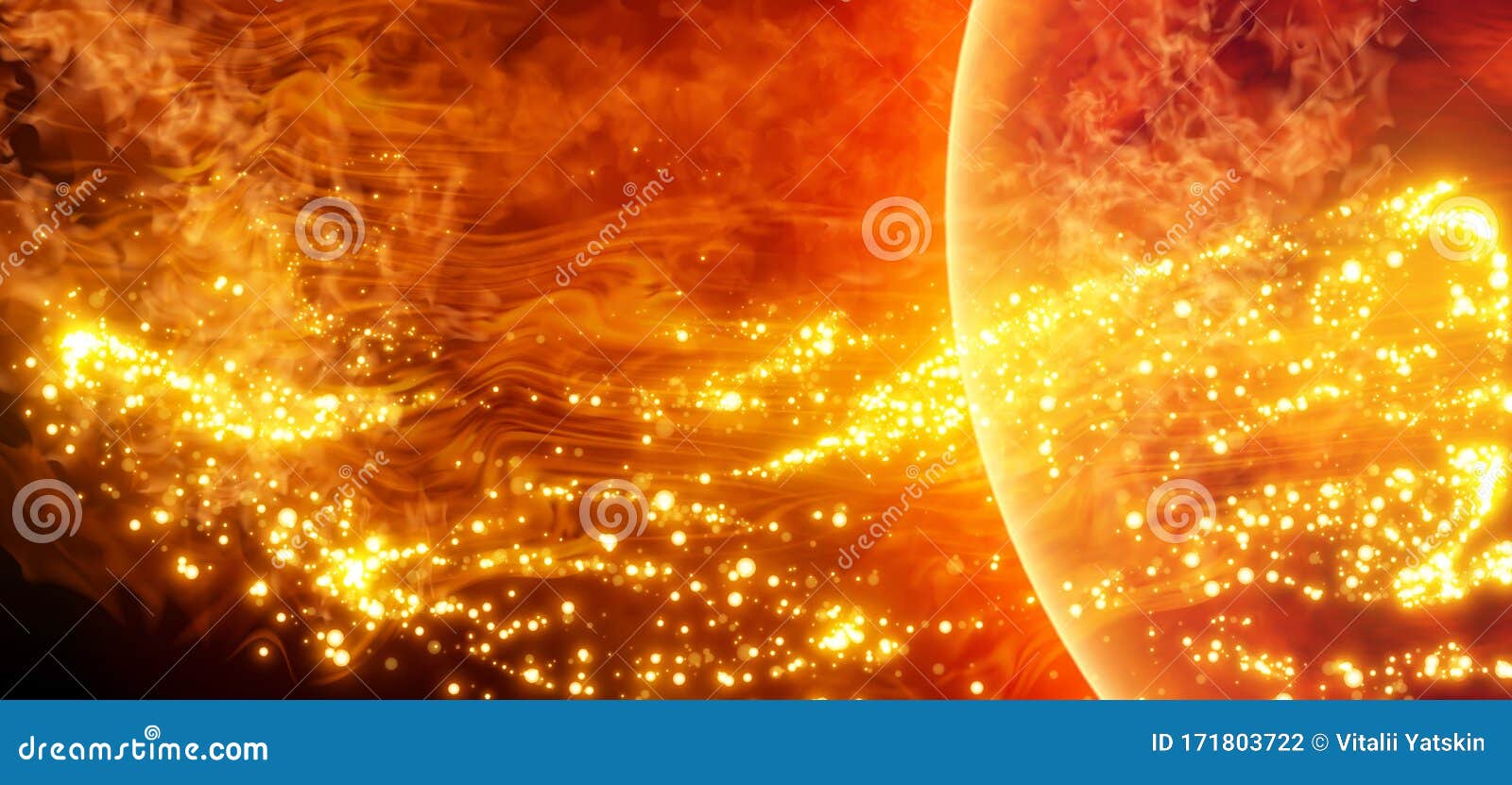 Science Background - Solar Activity in Space. Solar Surface with Solar ...