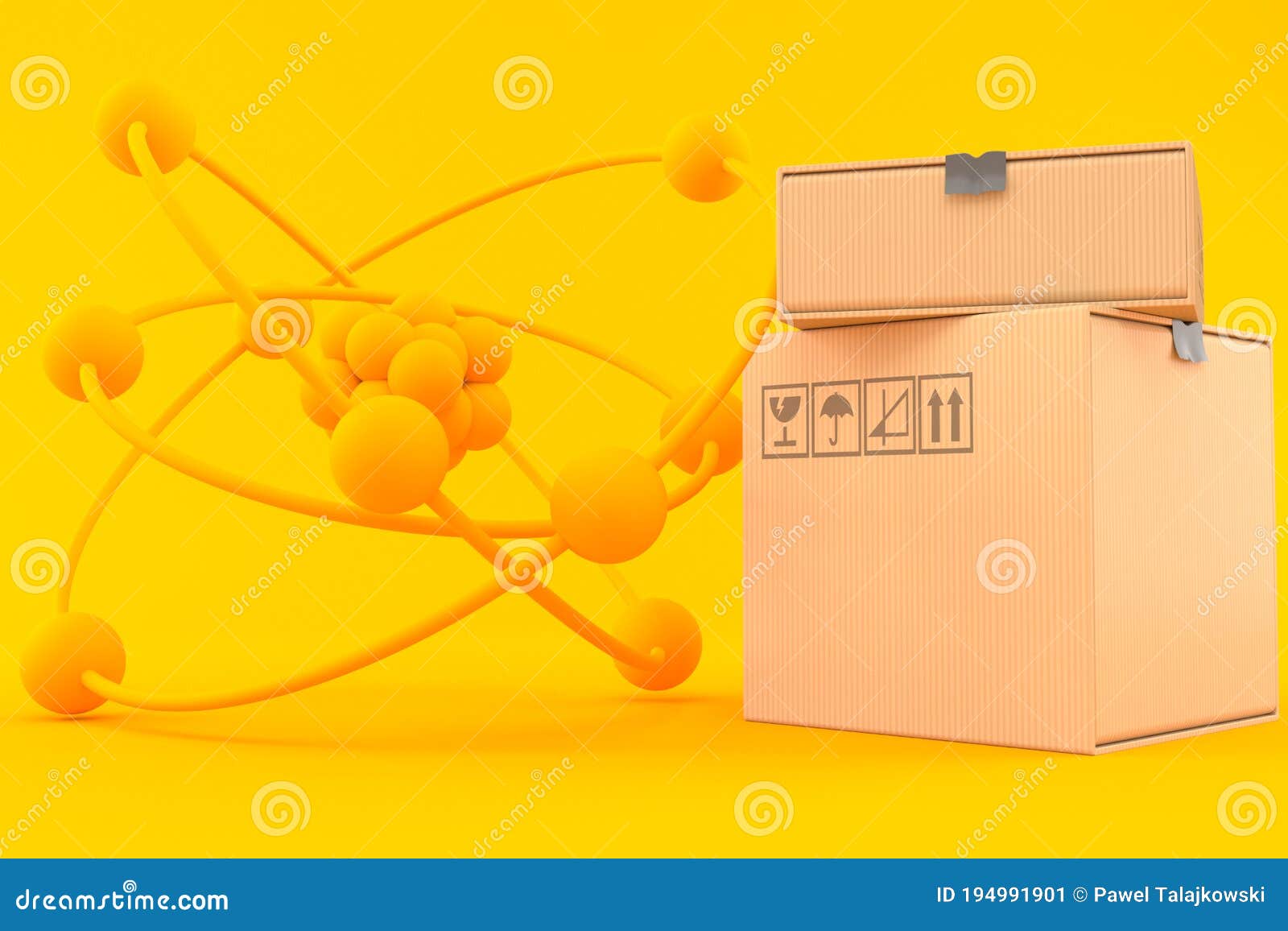 Science Background with Stack of Boxes Stock Illustration ...