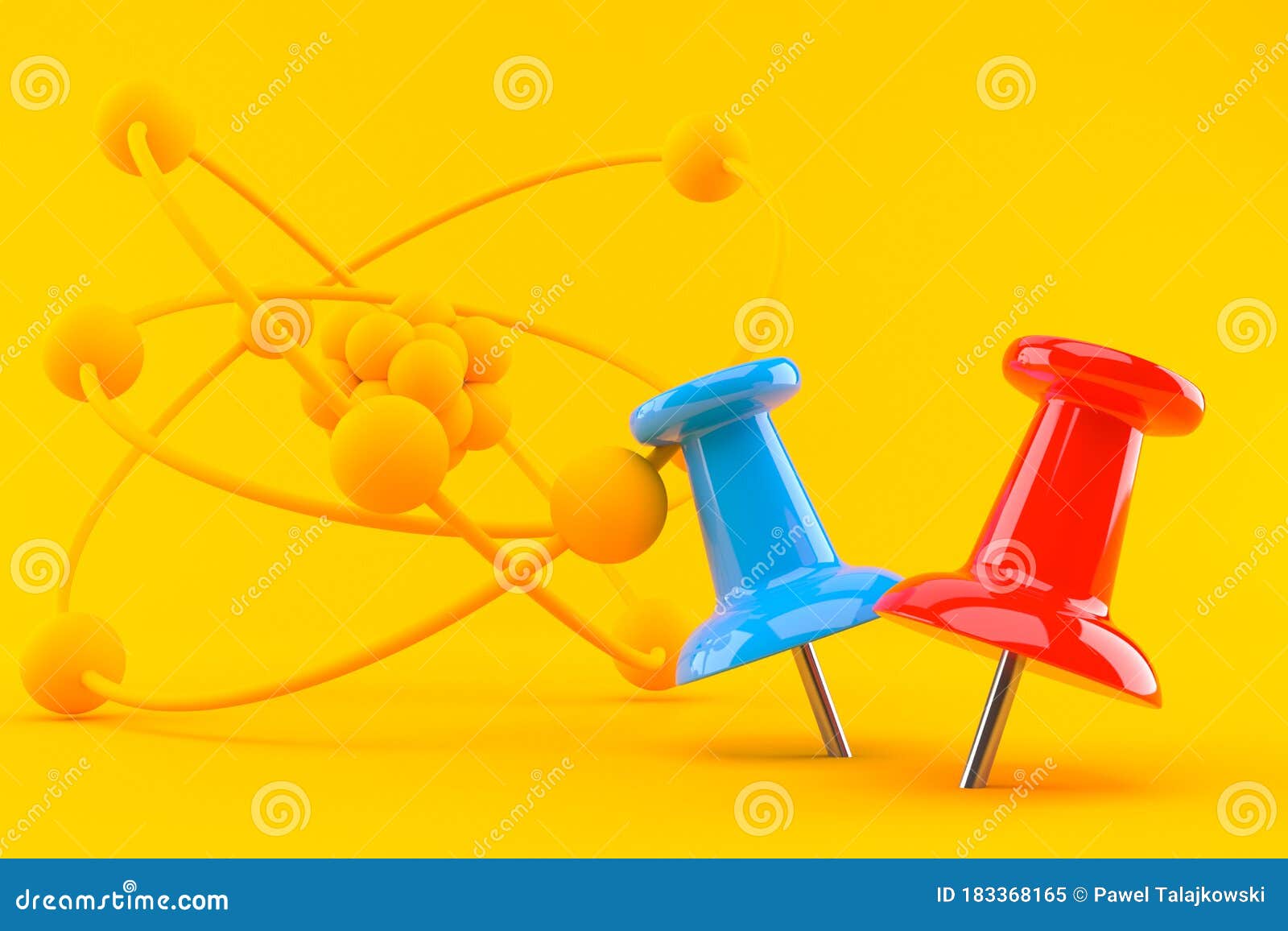 Science Background with Thumbtacks Stock Illustration - Illustration of ...
