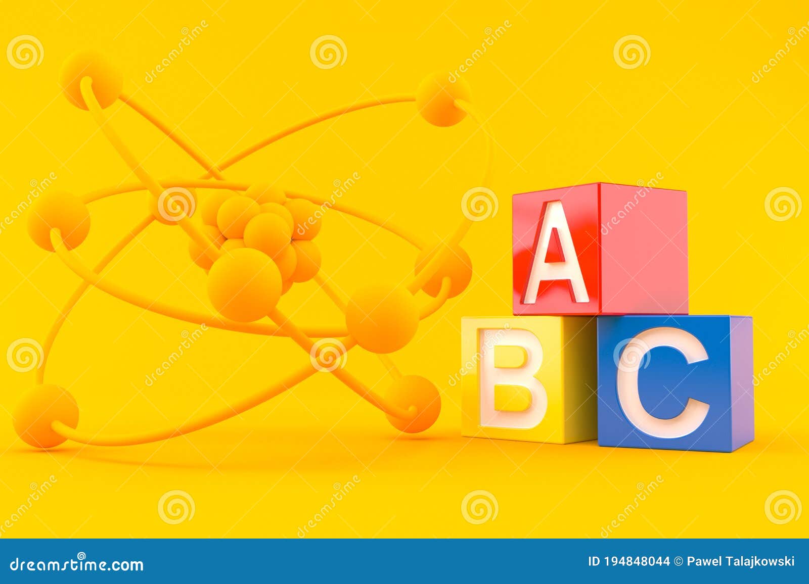 Science Background with Toy Blocks Stock Illustration - Illustration of ...