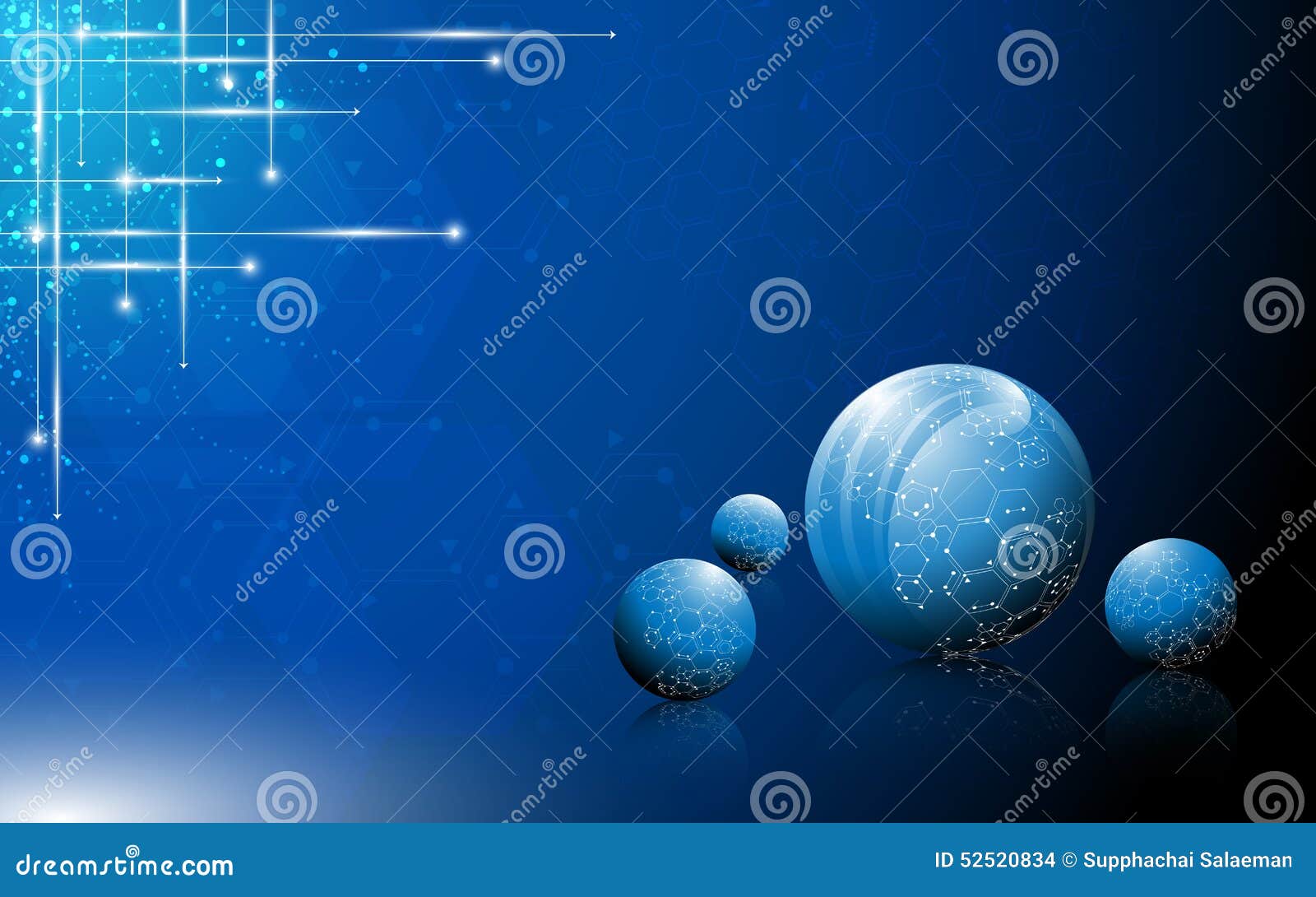 Science Ball Molecular Structure Abstract Background Stock Vector ...