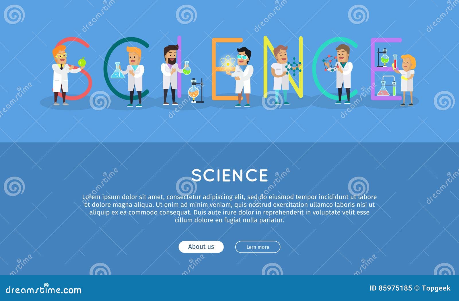 Science Banner. Science Alphabet. Cartoon Vector | CartoonDealer.com ...