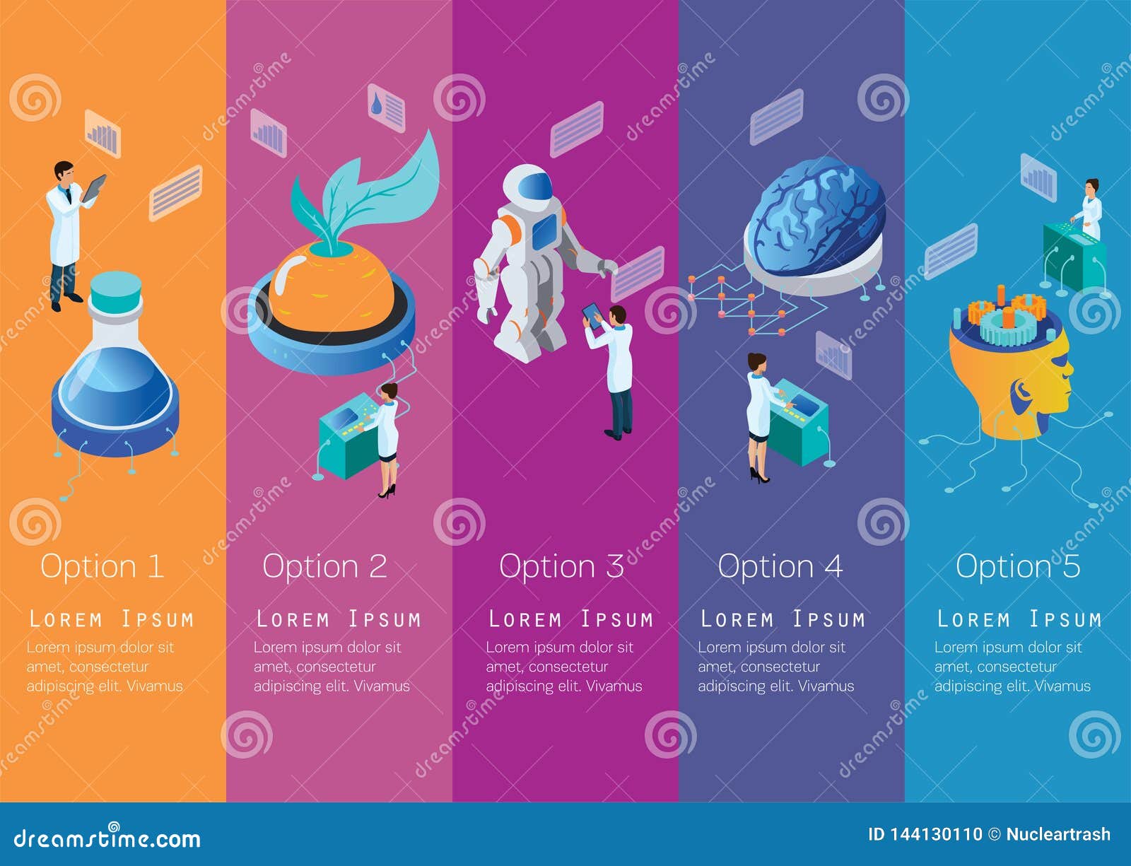 Science banner set. stock vector. Illustration of innovation - 144130110