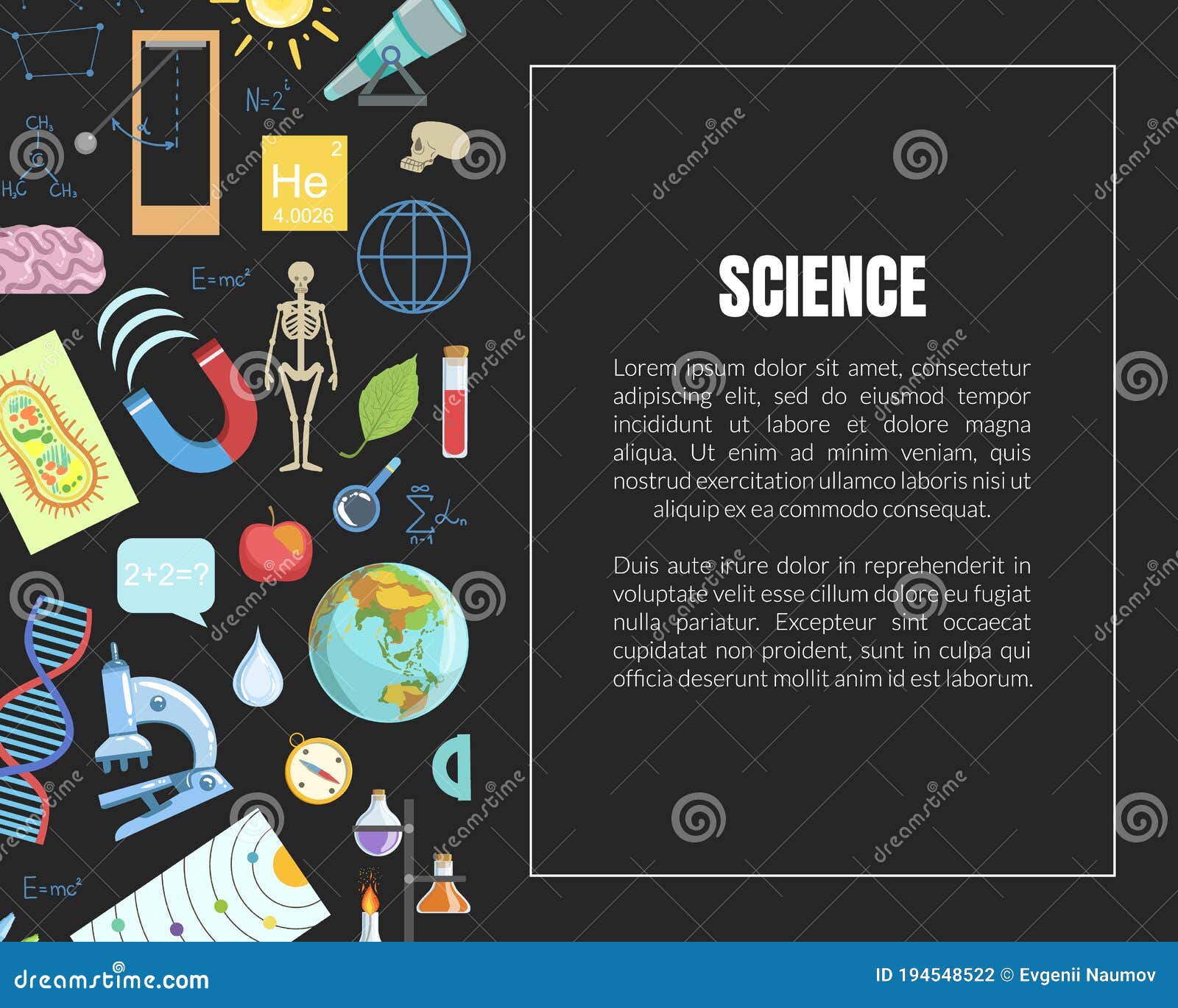 Science Banner Template with Laboratory Equipment and Space for Text ...