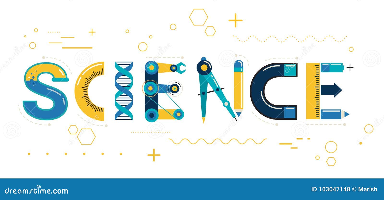 Science Banner. Science Alphabet. Cartoon Vector | CartoonDealer.com ...