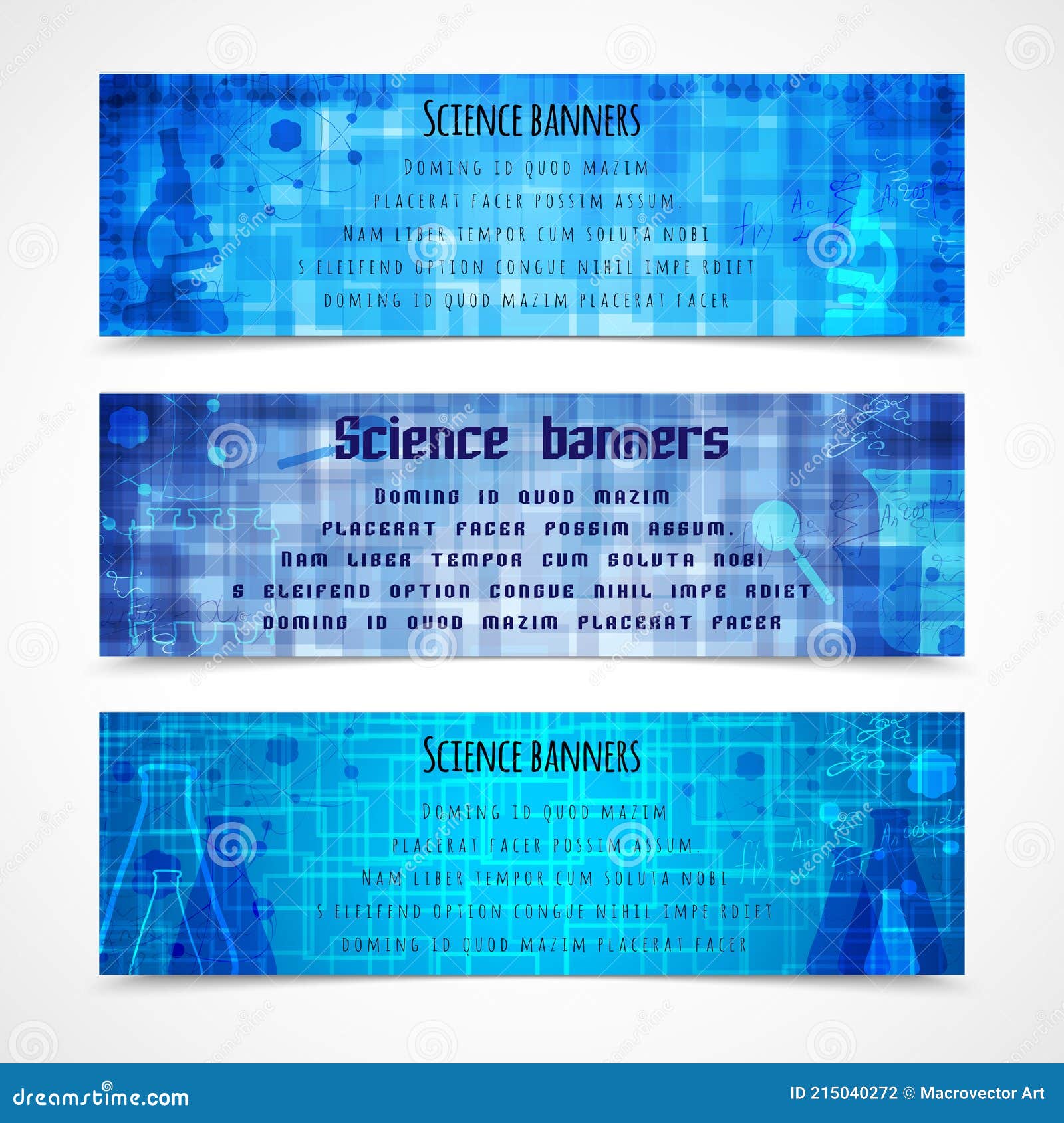 Science banners modern stock vector. Illustration of backdrop - 215040272