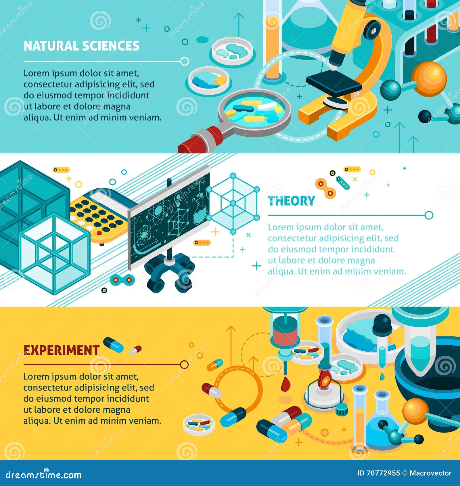 Science Banners Set stock vector. Illustration of element - 70772955
