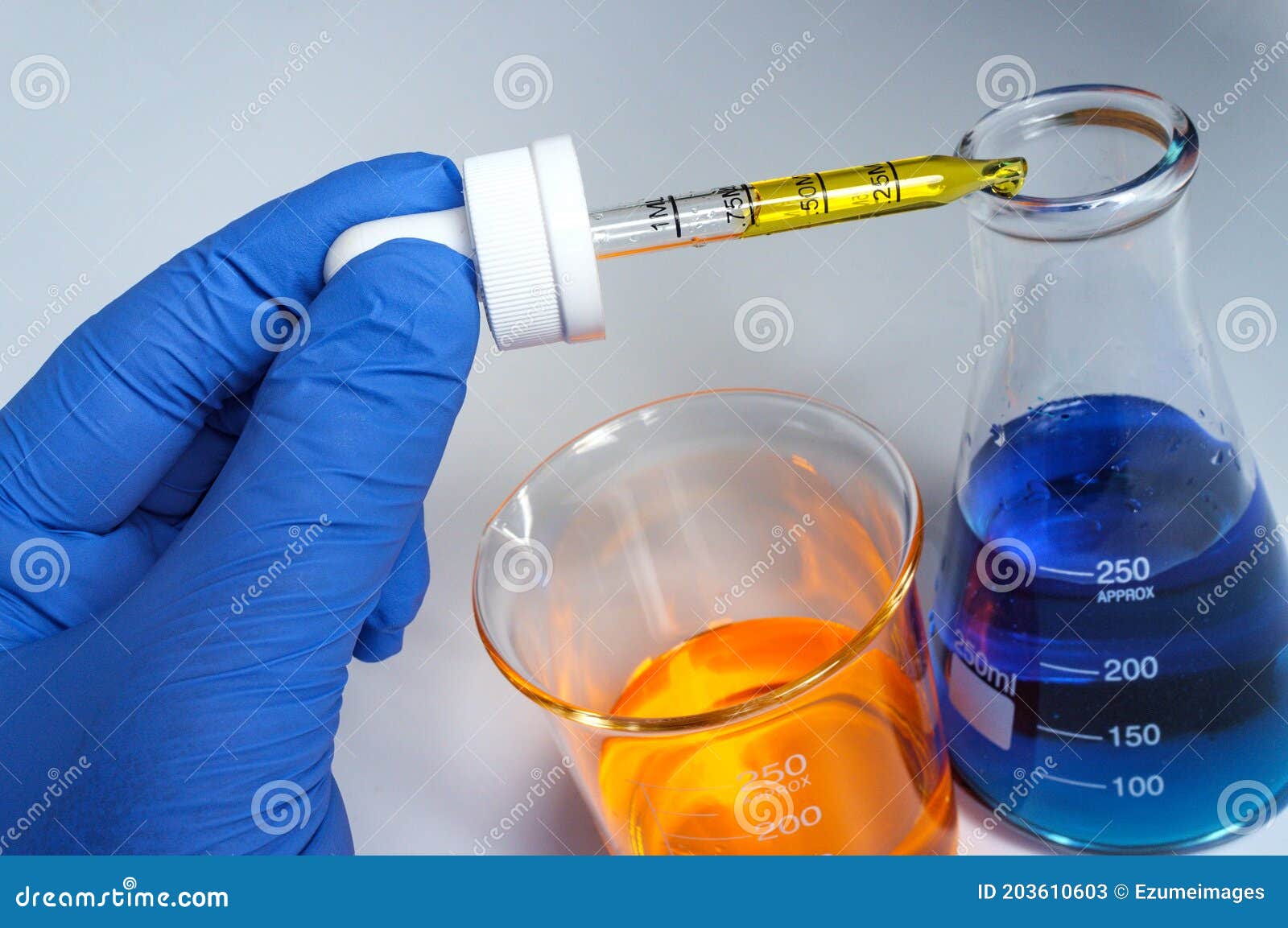 Science Beaker Experiment stock image. Image of pipet - 203610603