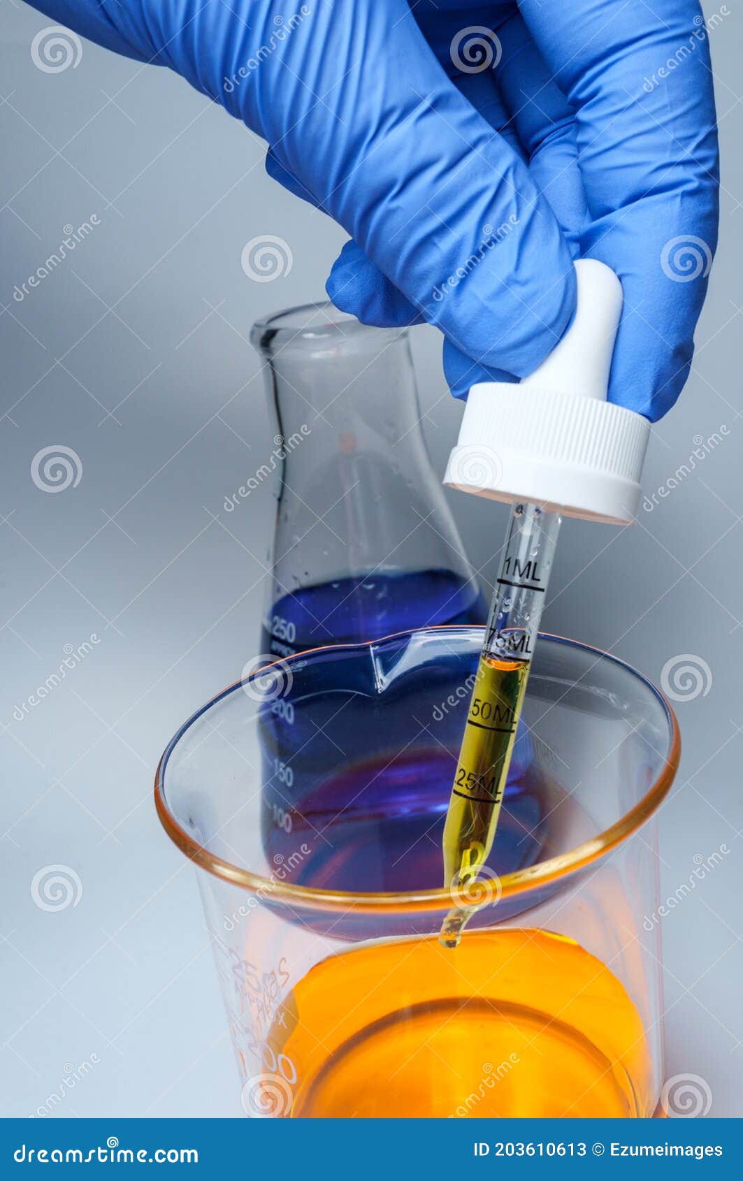 Science Beaker Experiment stock image. Image of liquid - 203610613