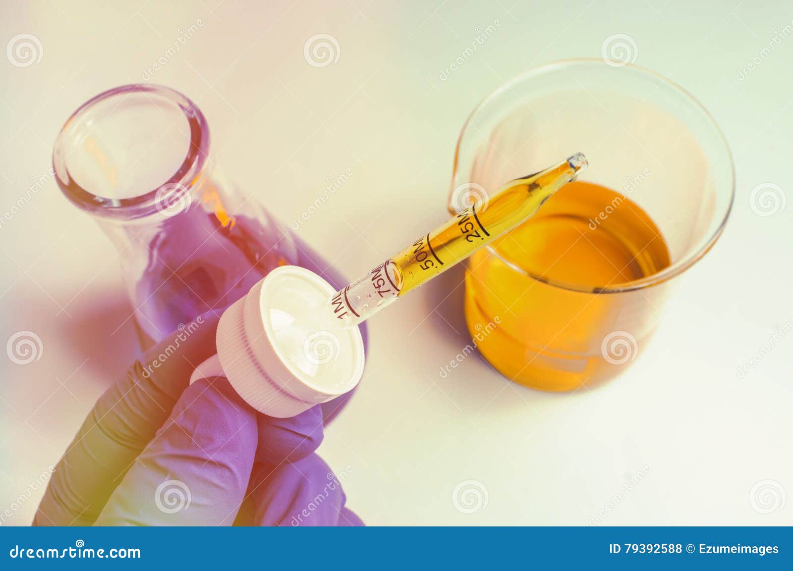 Science Beaker Experiment stock photo. Image of eyedropper - 79392588