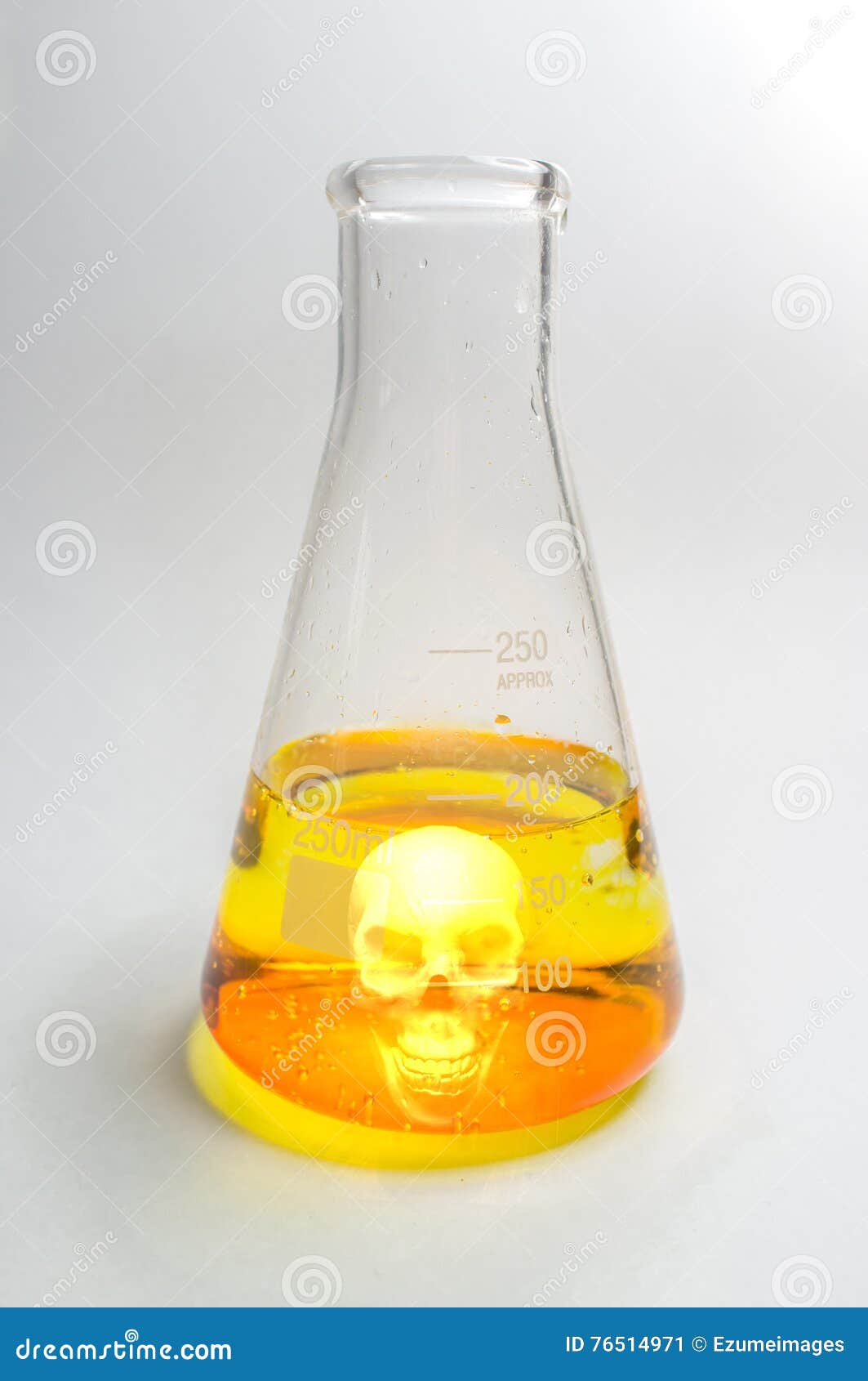 Science Beaker Skull stock image. Image of fluid, chemistry - 76514971