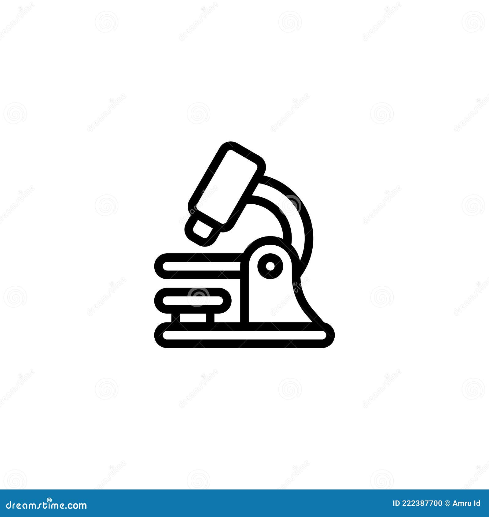Biology Microscope Outline Vector Icon. Thin Line Black Biology ...