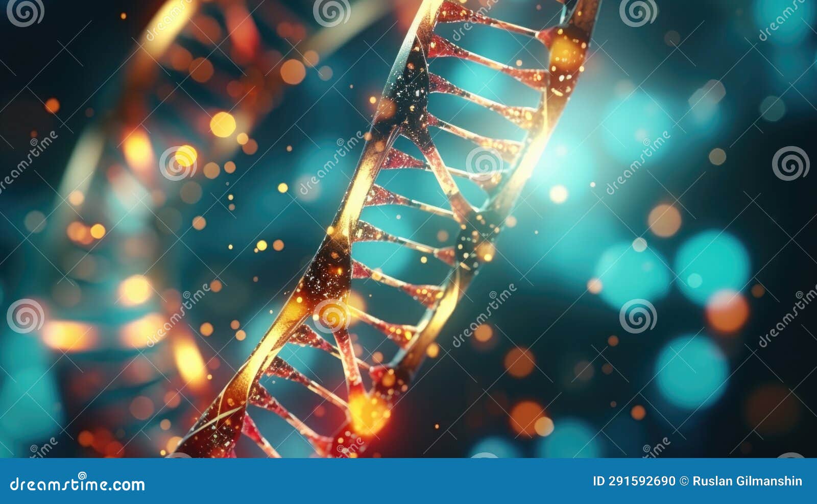 Science Biotechnology DNA Illustration and Abstract Illustration Stock ...