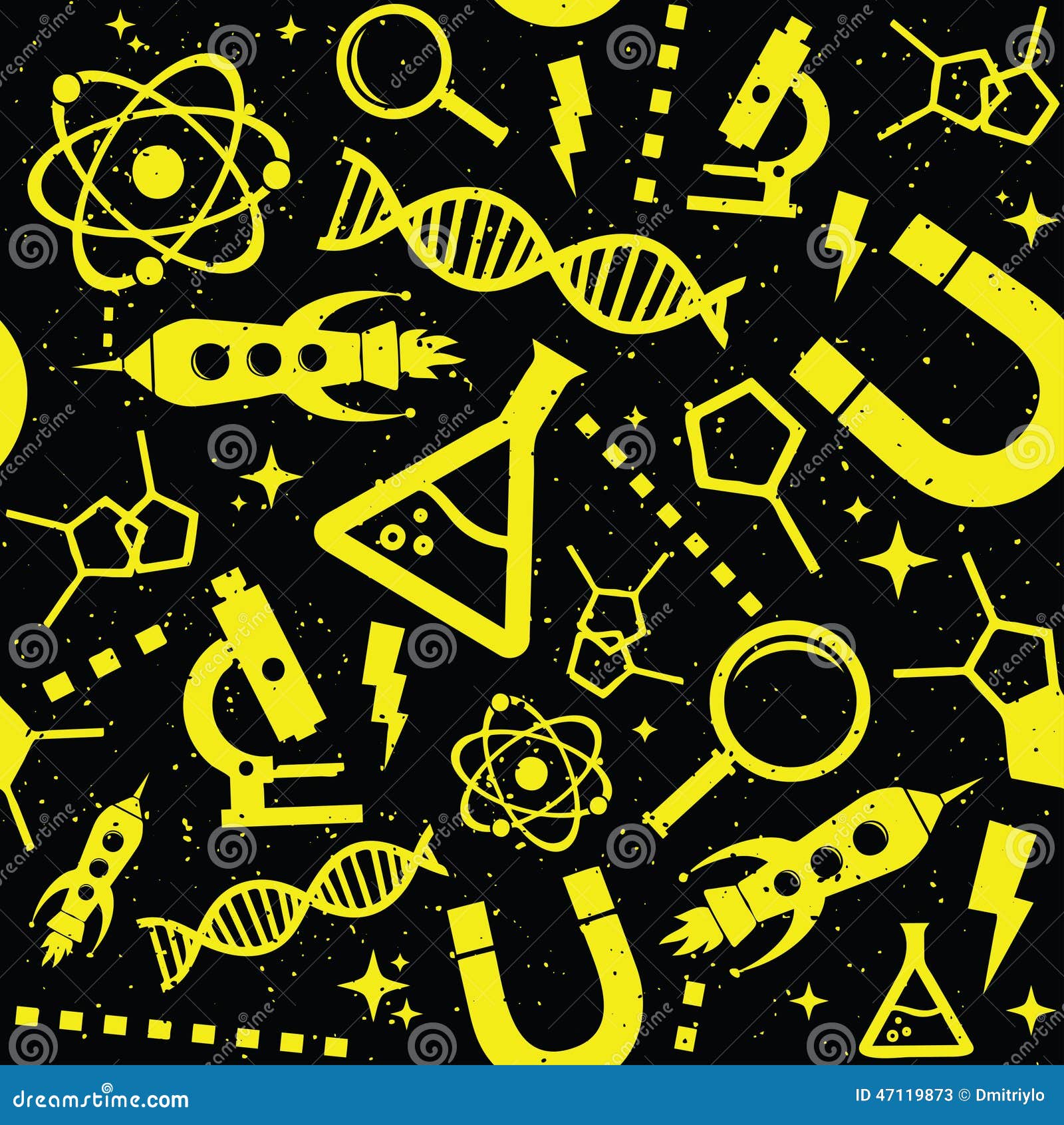 Science black pattern stock vector. Illustration of element - 47119873
