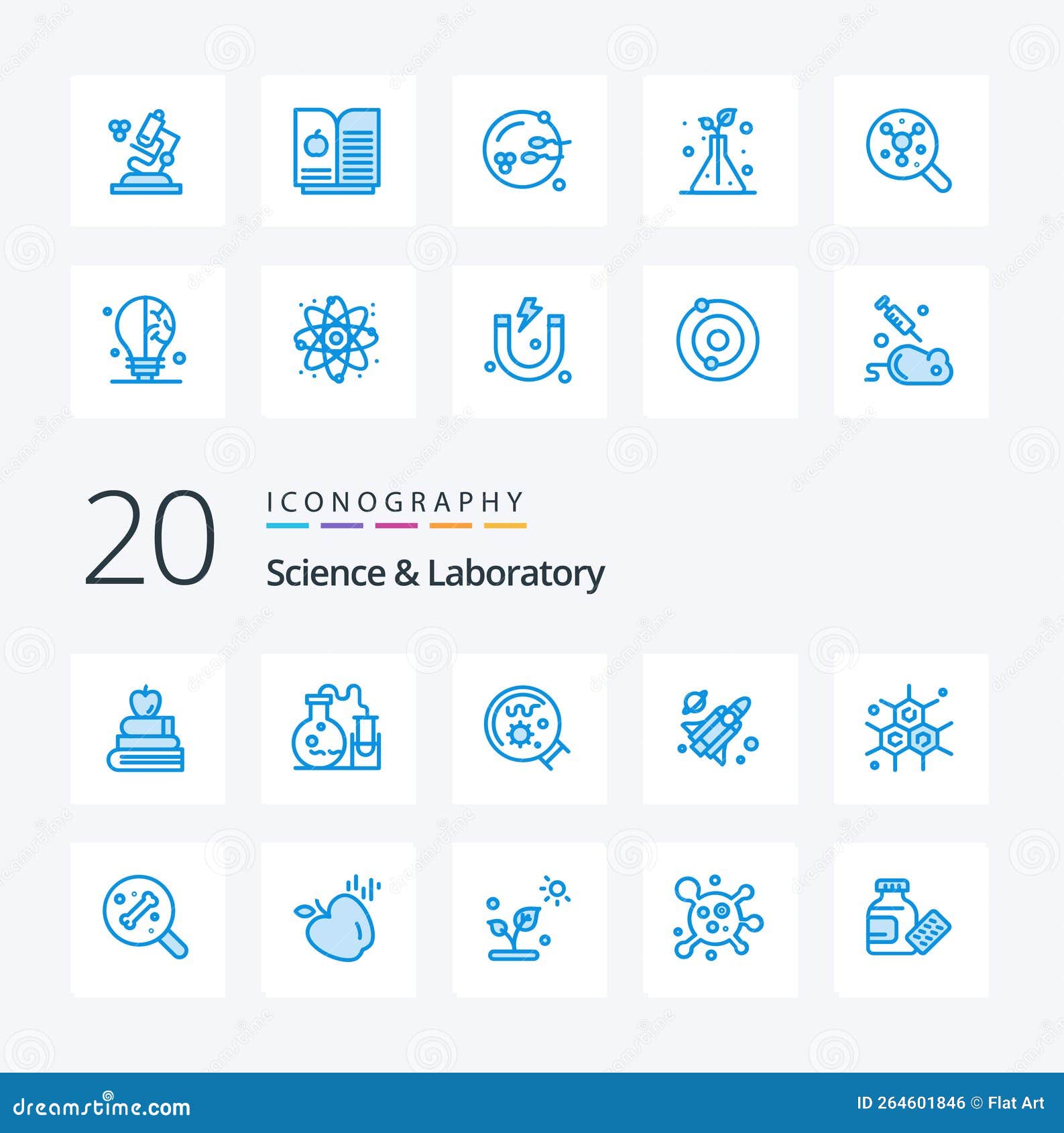 20 Science Blue Color Icon Pack Like Science Chemist Germs Science Fly ...