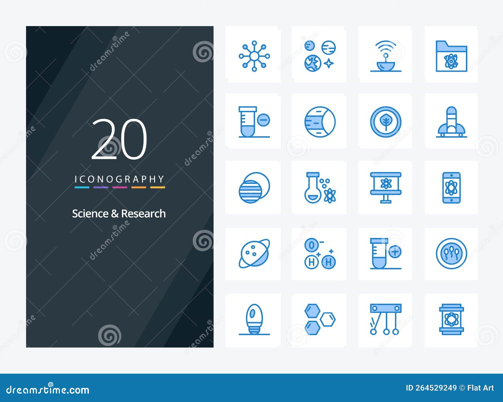 20 Science Blue Color Icon for Presentation Stock Vector - Illustration ...