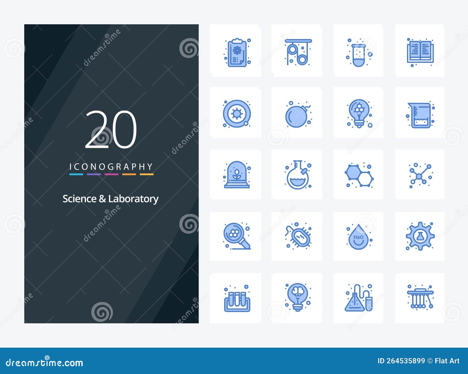 20 Science Blue Color Icon for Presentation Stock Vector - Illustration ...