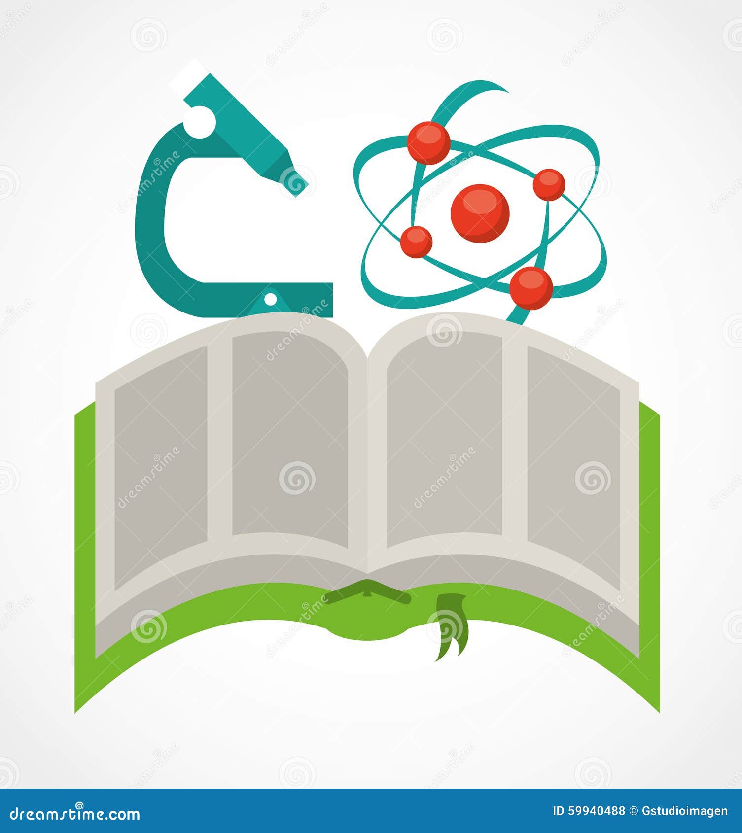 Science book stock vector. Illustration of learning, symbol - 59940488