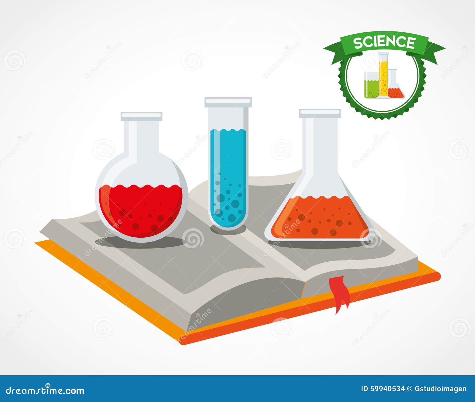 Science book stock vector. Illustration of school, page - 59940534