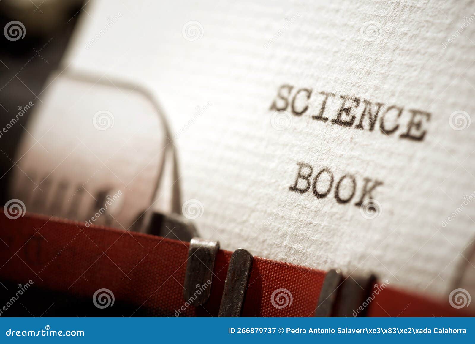 Science book title stock image. Image of science, typewriter - 266879737