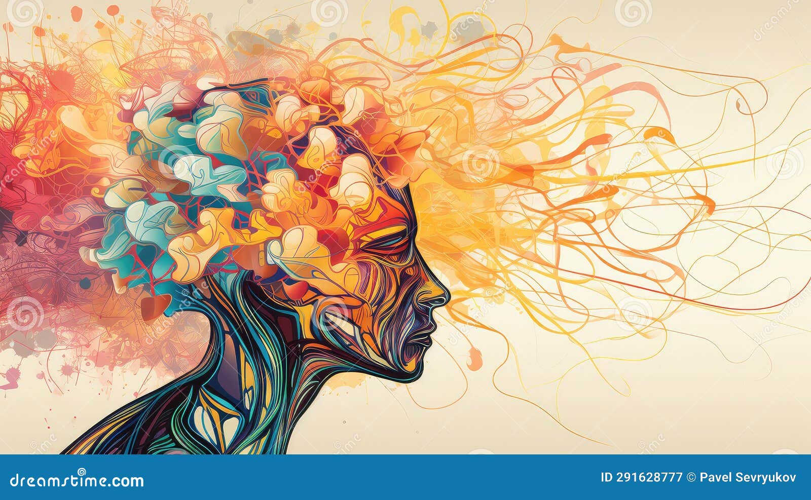 Science Brain Abstract Human Stock Illustration - Illustration of ...