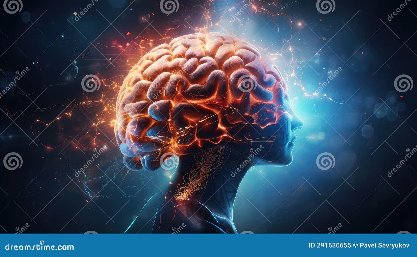 Science Brain Abstract Human Stock Illustration - Illustration of ...