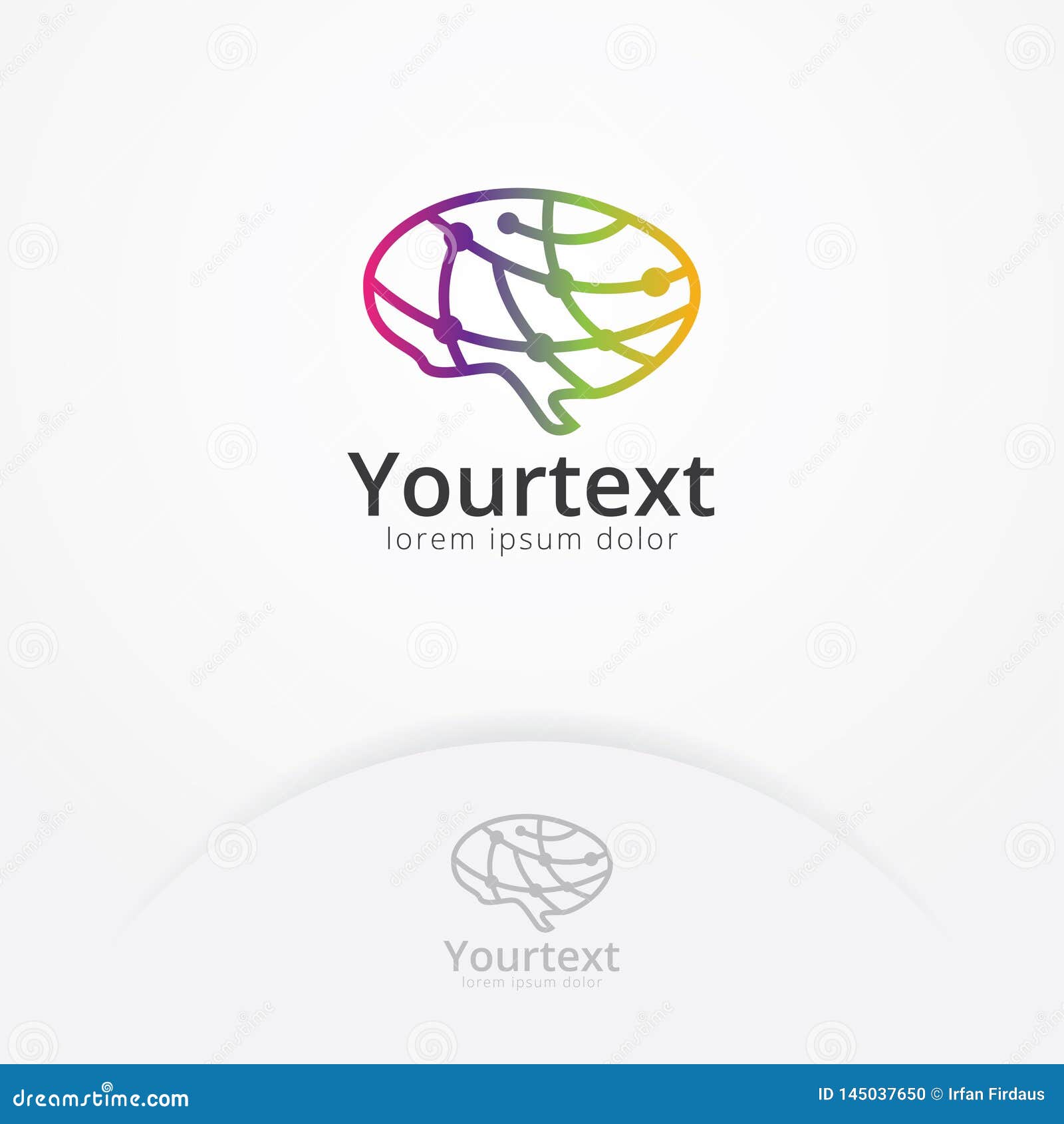 Science brain logo design stock vector. Illustration of intellect ...