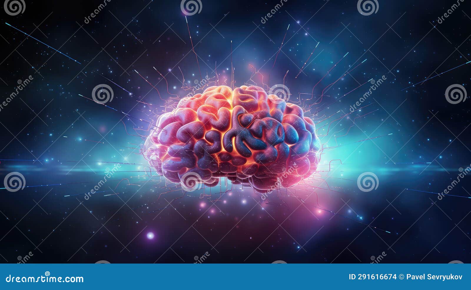 Science brain synapse scan stock illustration. Illustration of ...