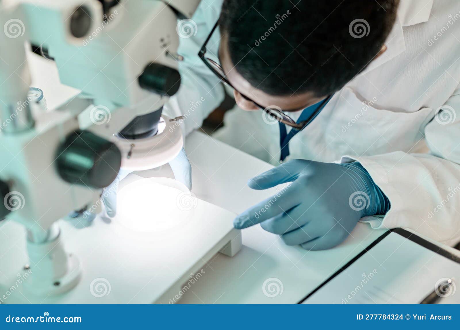 Science Broadens the Way we See Things. a Young Scientist Using a ...