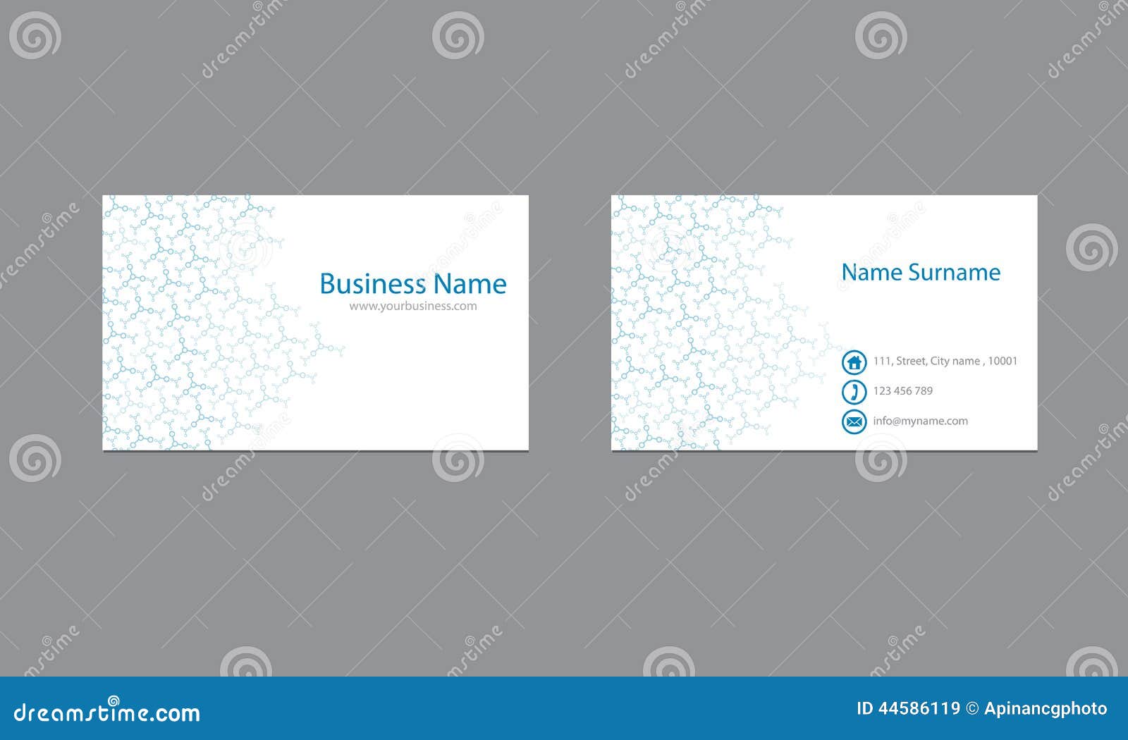 Science Business Cards Design Vector Template Stock Vector ...