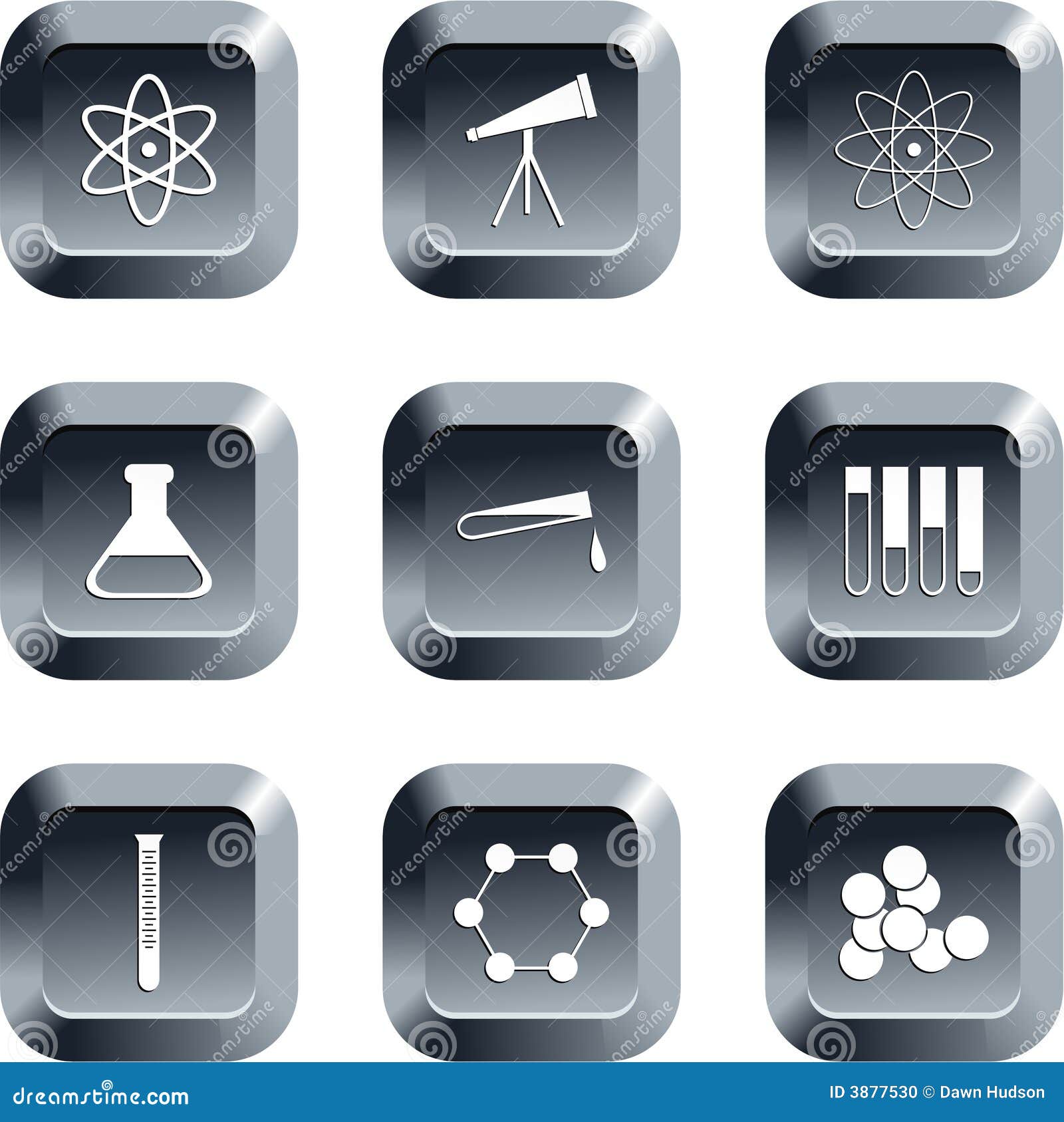 Science buttons stock illustration. Illustration of type - 3877530