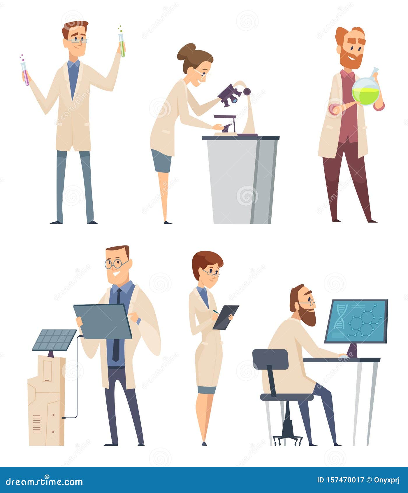 Science Characters. Pharmacist Modern Biologist Technician Instructor ...