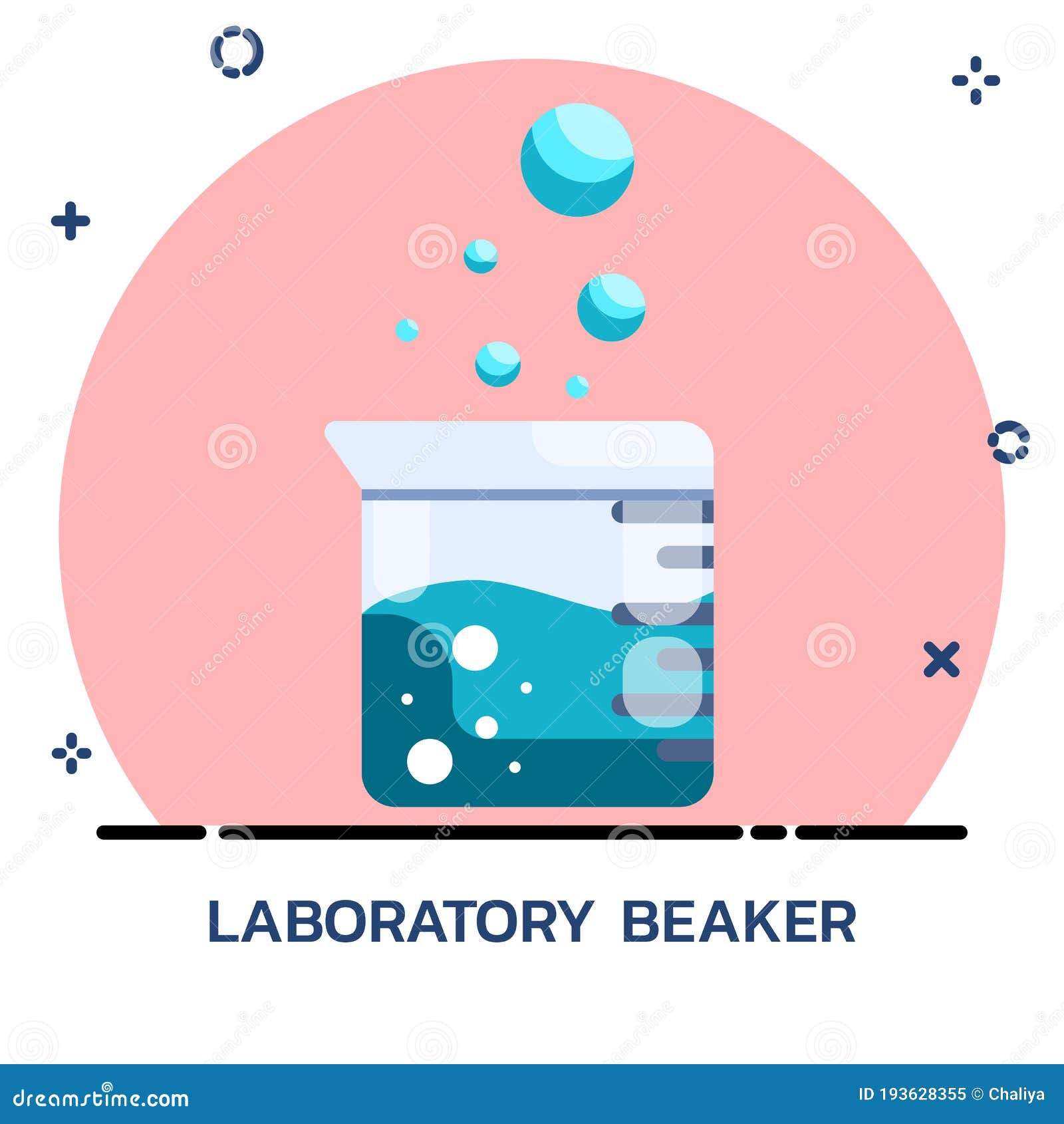 Science Chemical Experiment Flat Style Stock Vector - Illustration of ...