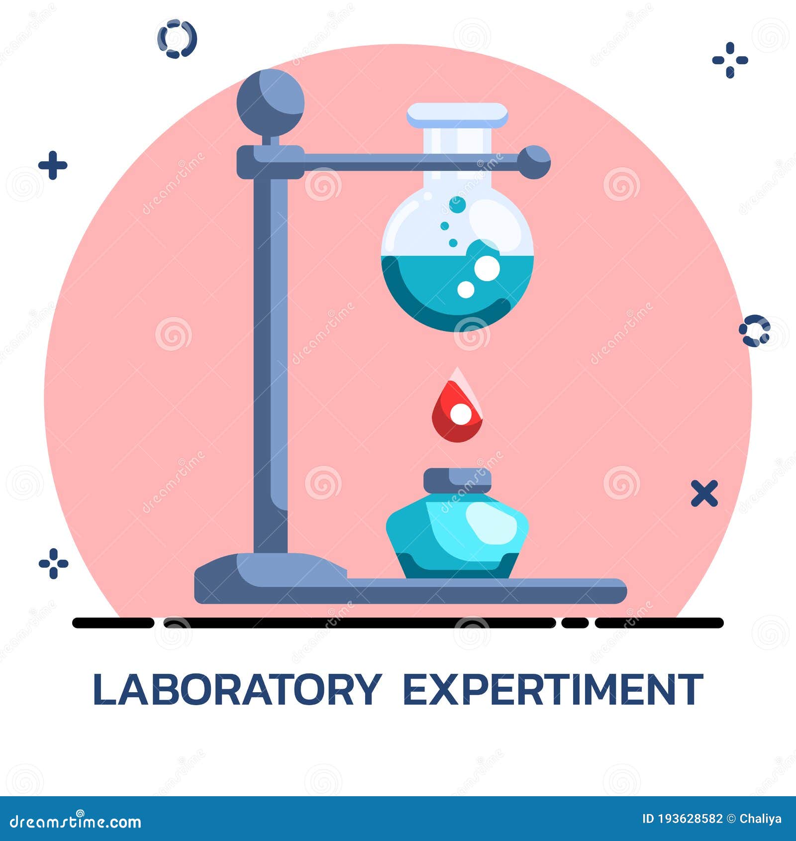 DNA Experiment Flat Color Icons In Round Outlines Vector Illustration ...