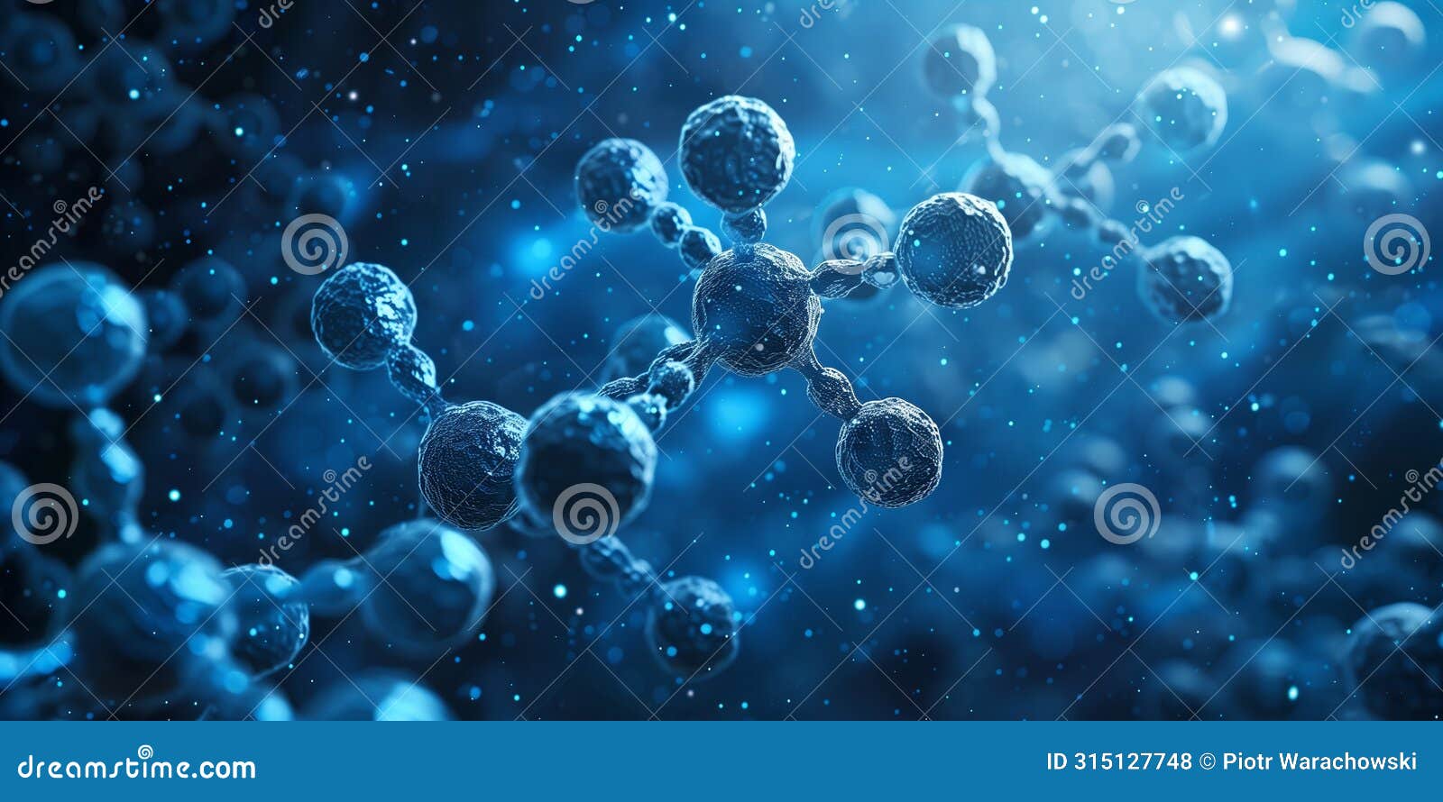 Science Chemistry Biology Concept, Molecular and Atoms. Abstract ...