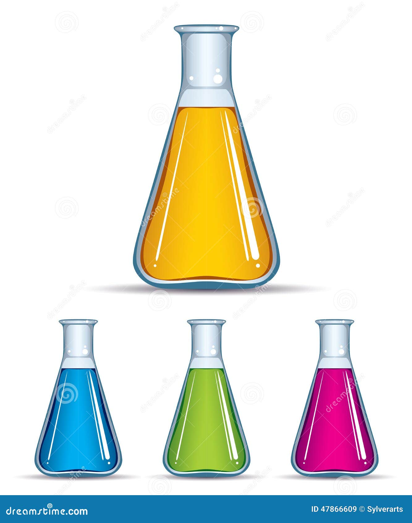 Science chemistry flask. stock vector. Illustration of chemist - 47866609