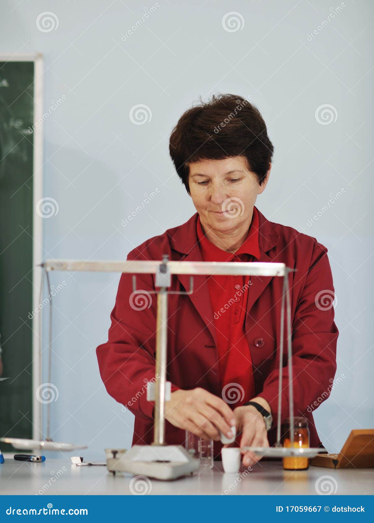 Science and Chemistry Teacher Portrait Stock Image - Image of smiling ...