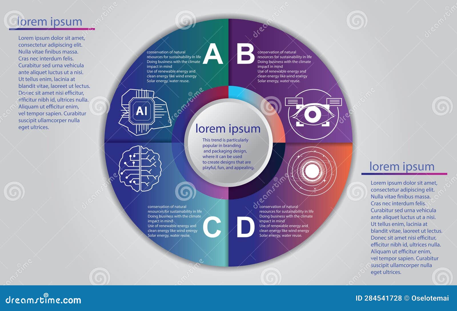 4 Science Circle Templates, Graphic Templates, Infographic Design ...
